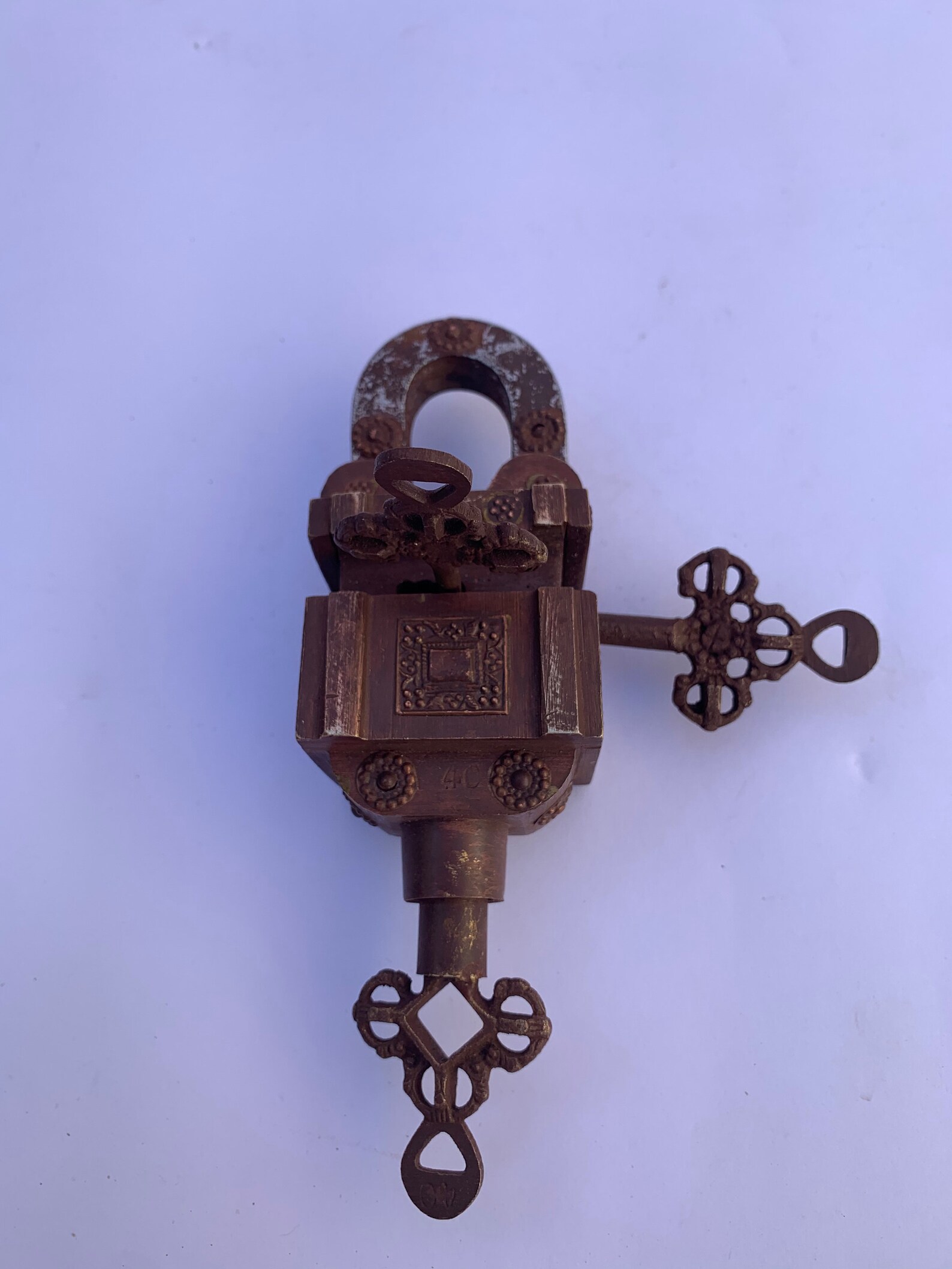 Old Padlock Vintage Brass Lock Puzzle 6 key Lock Handmade | Etsy