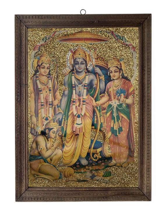 Ram Darbar Old Print Photo Frame Rama Family Art Work - Etsy