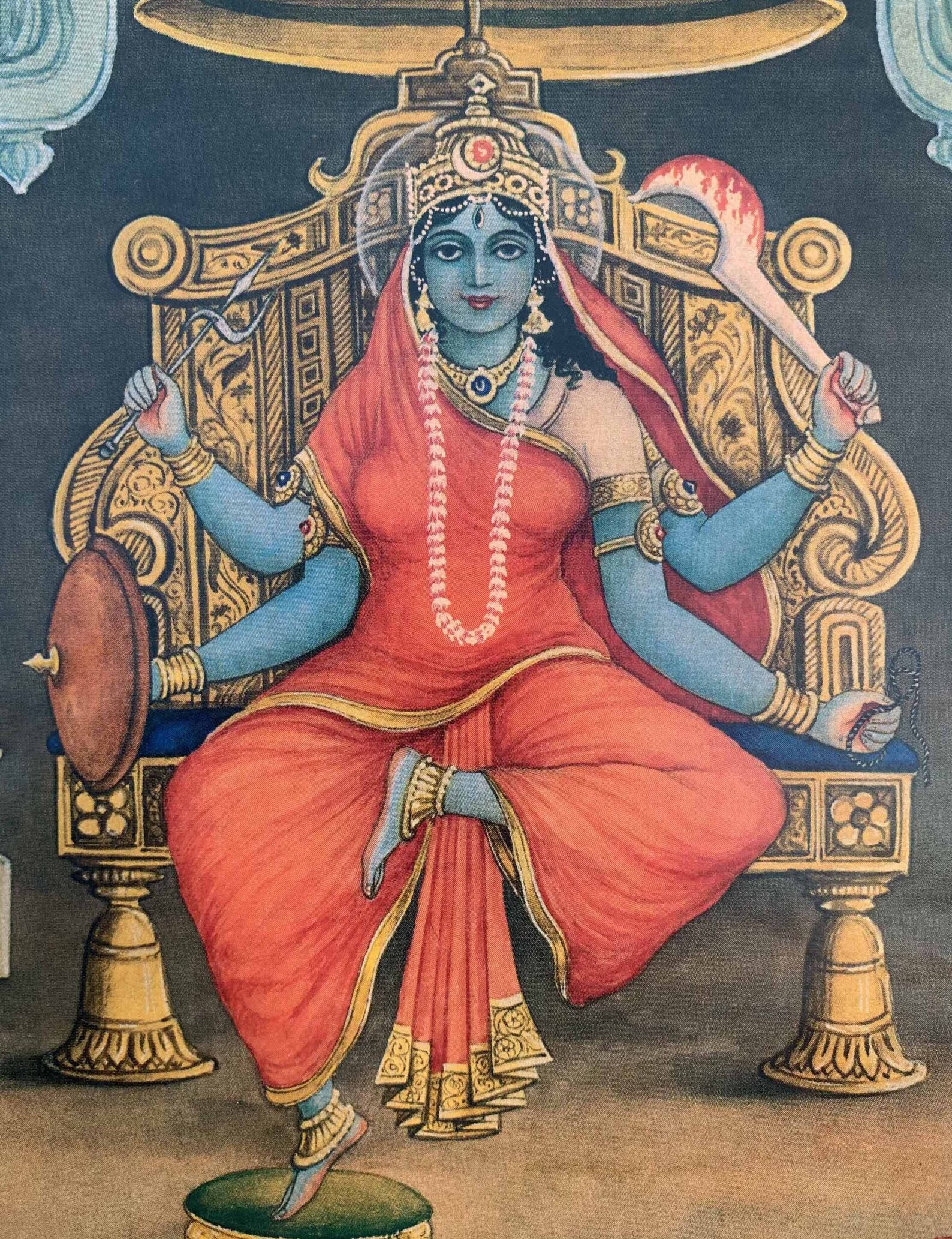 Indian Goddess Mata Matangi Photo Vintage Indian Hindu God | Etsy