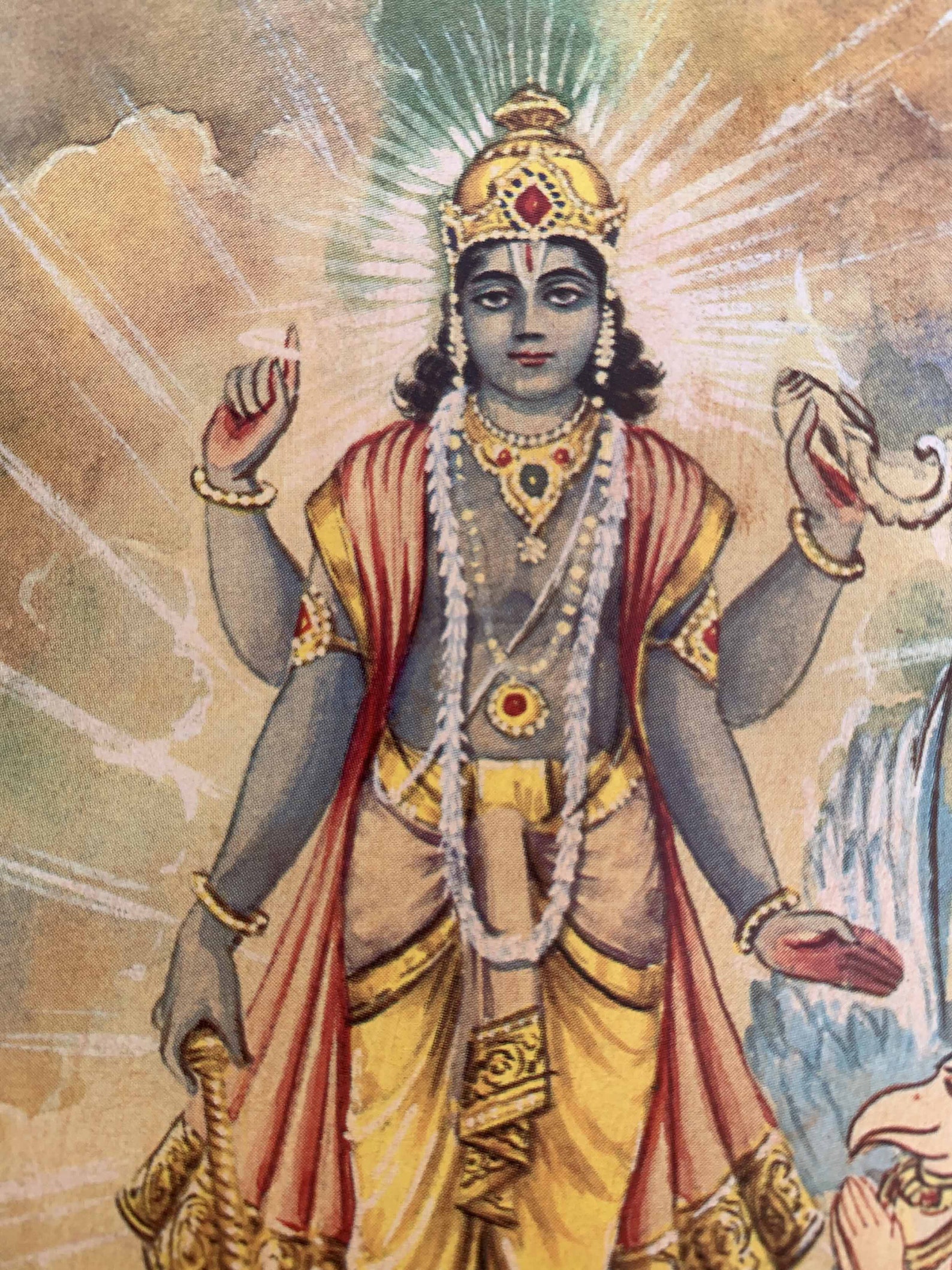 Lord Vishnu With All Deities Photo Lord Vishnu Bhagwan Etsy