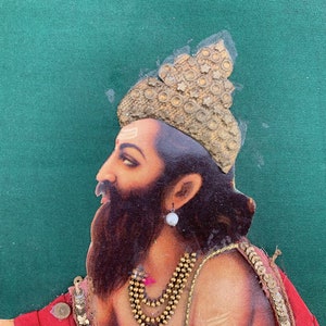 Indian Sage, Rishi Muni Handmade Photo, Vintage Old Indian Devotional ...