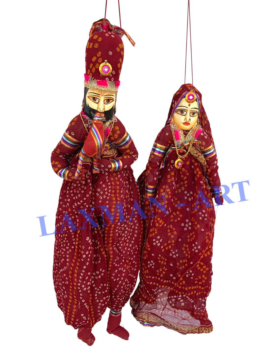 Rajasthani Puppet, Kathputli, Traditional Handmade Puppet Wedding ...