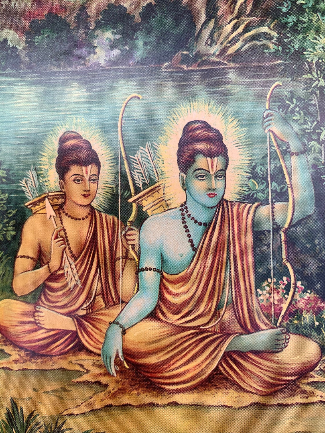 Rama Laxman Photo Frame Ram Lakshman in Shabari Ashram in a - Etsy