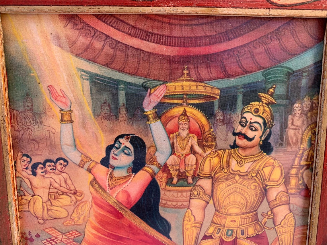 Draupadi Vastraharan by Duryodhana Famous Indian Mahabharat | Etsy