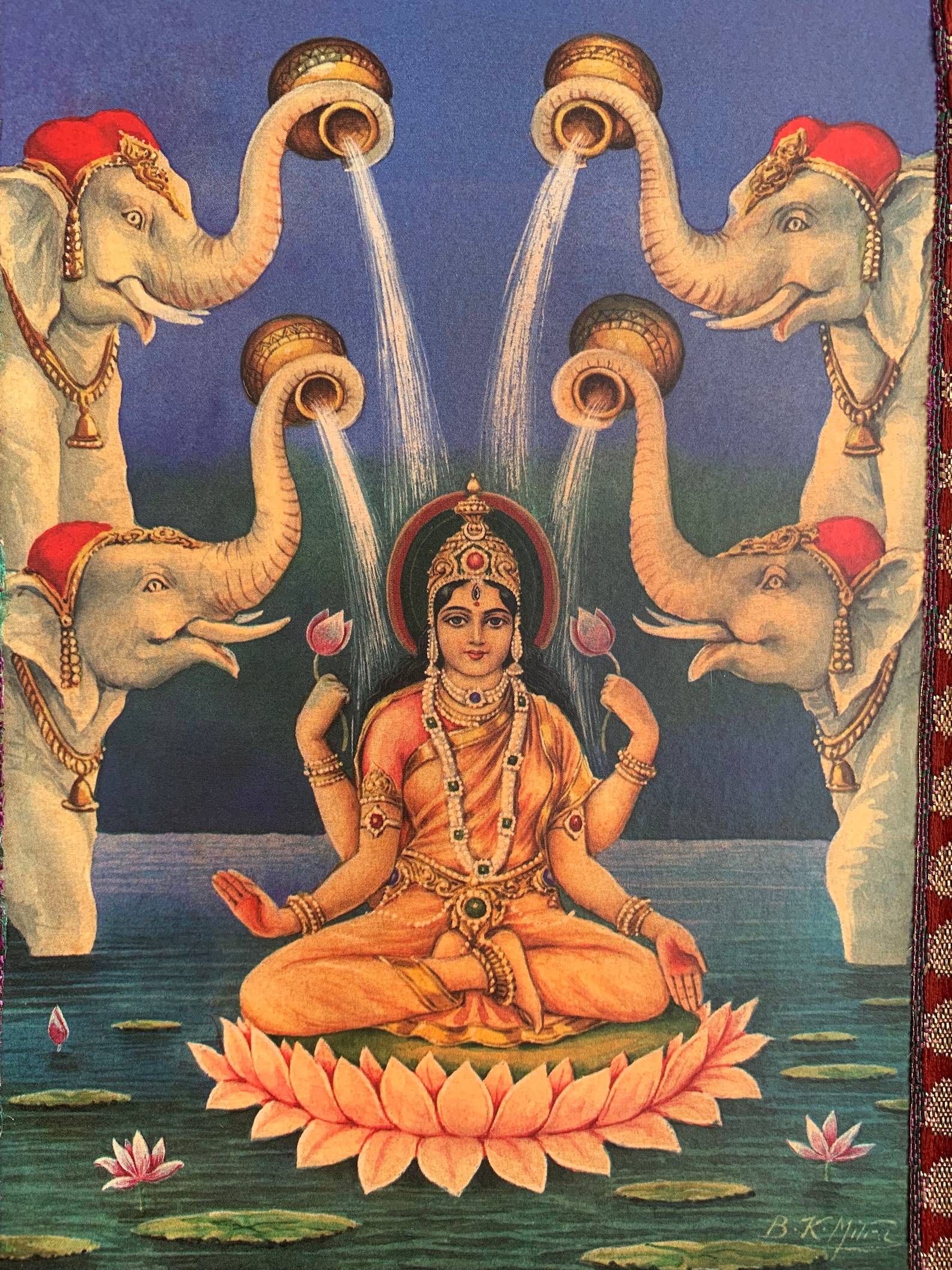 Gaja Lakshmi Photo Frame Indian God Frame Goddess Laxmi Mata - Etsy