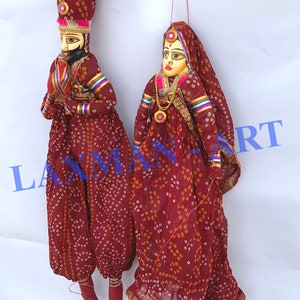 Rajasthani Puppet, Kathputli, Traditional Handmade Puppet Wedding ...