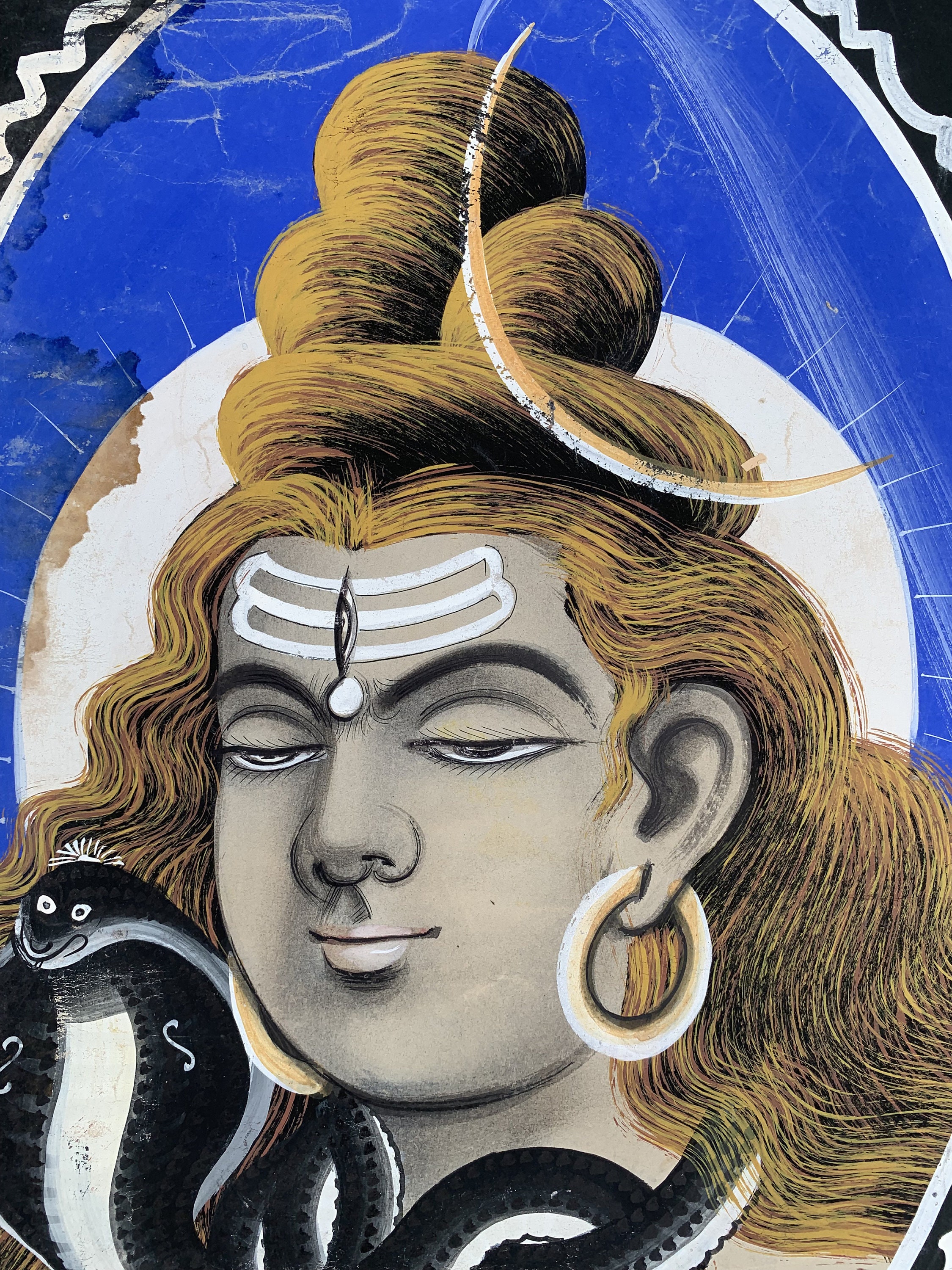 Shiva Old Painting Bholenath Shankar Painting Frame Vintage - Etsy UK