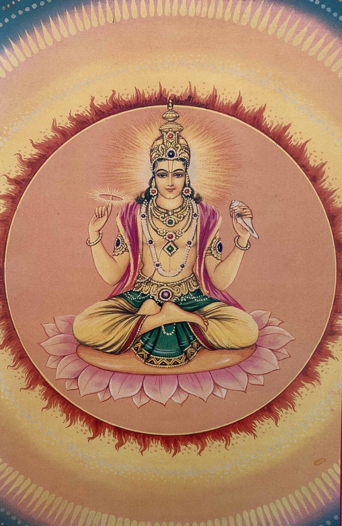 Suryadev Photo Deity Sun Vintage Picture Frame Indian Hindu - Etsy