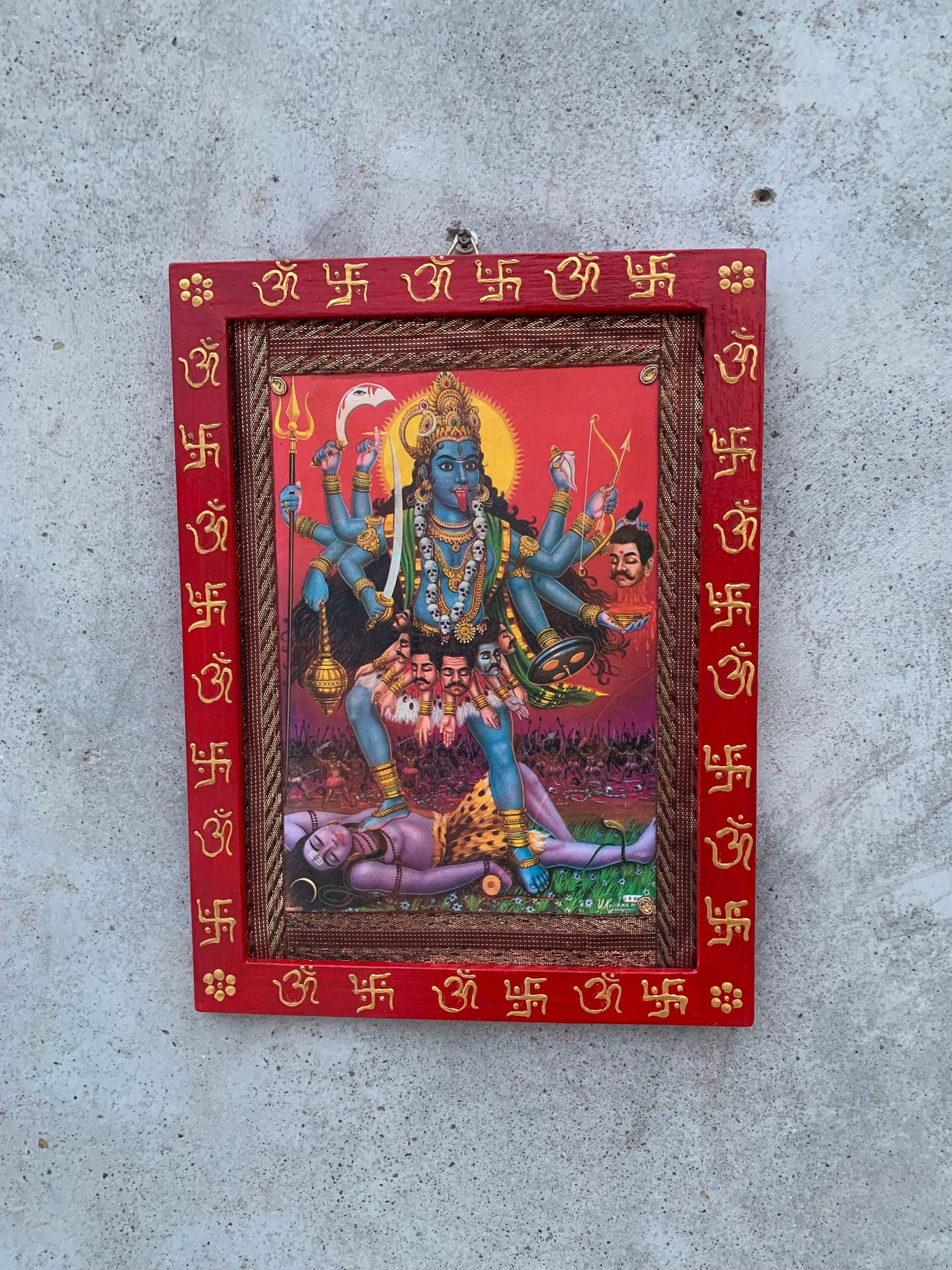 Kali Mata Photo Frame Maha Kali Photo With Shiva Indian - Etsy