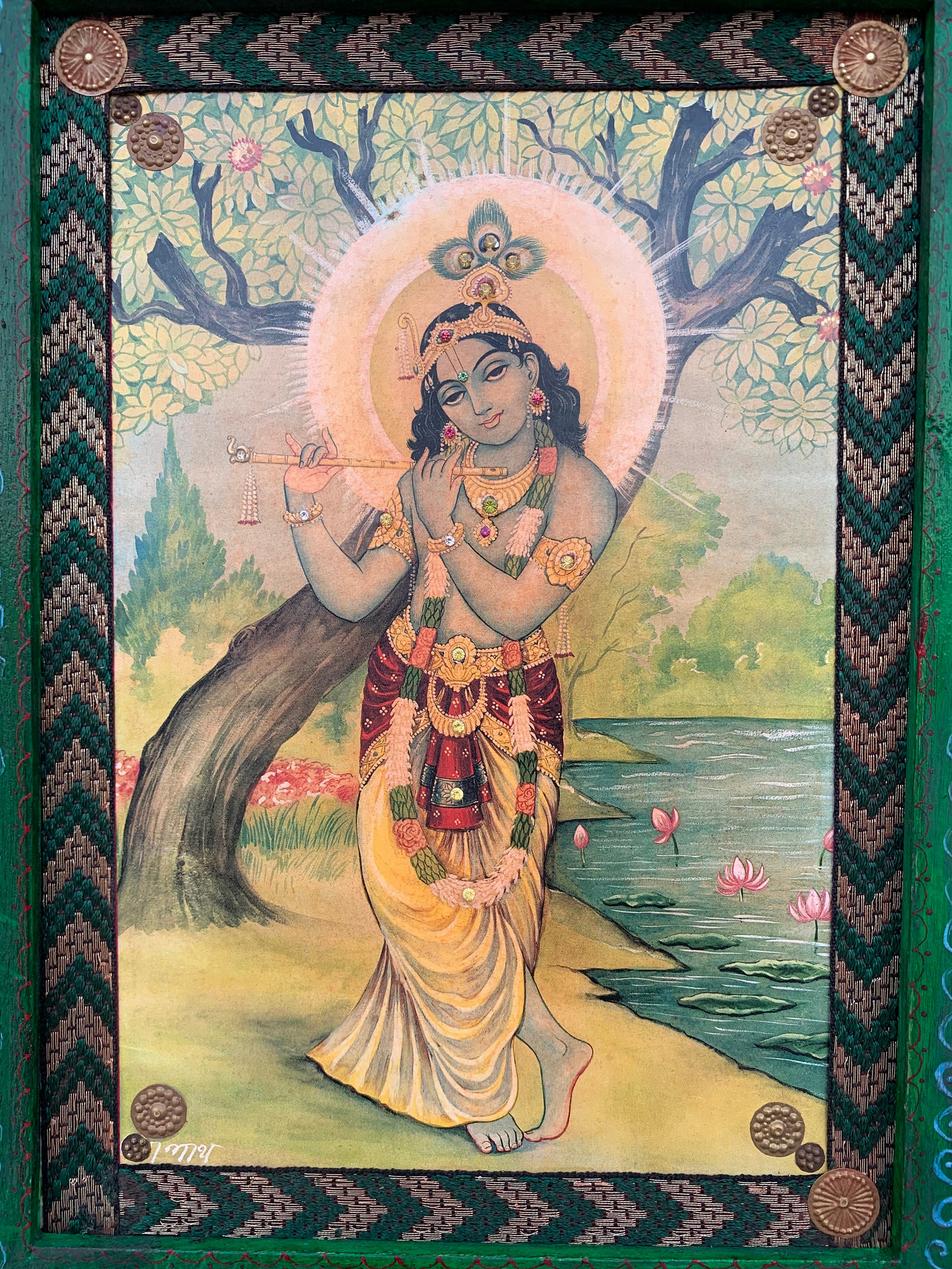 Krishna Photo Frame Krishna Vintage Photo Indian Deities - Etsy