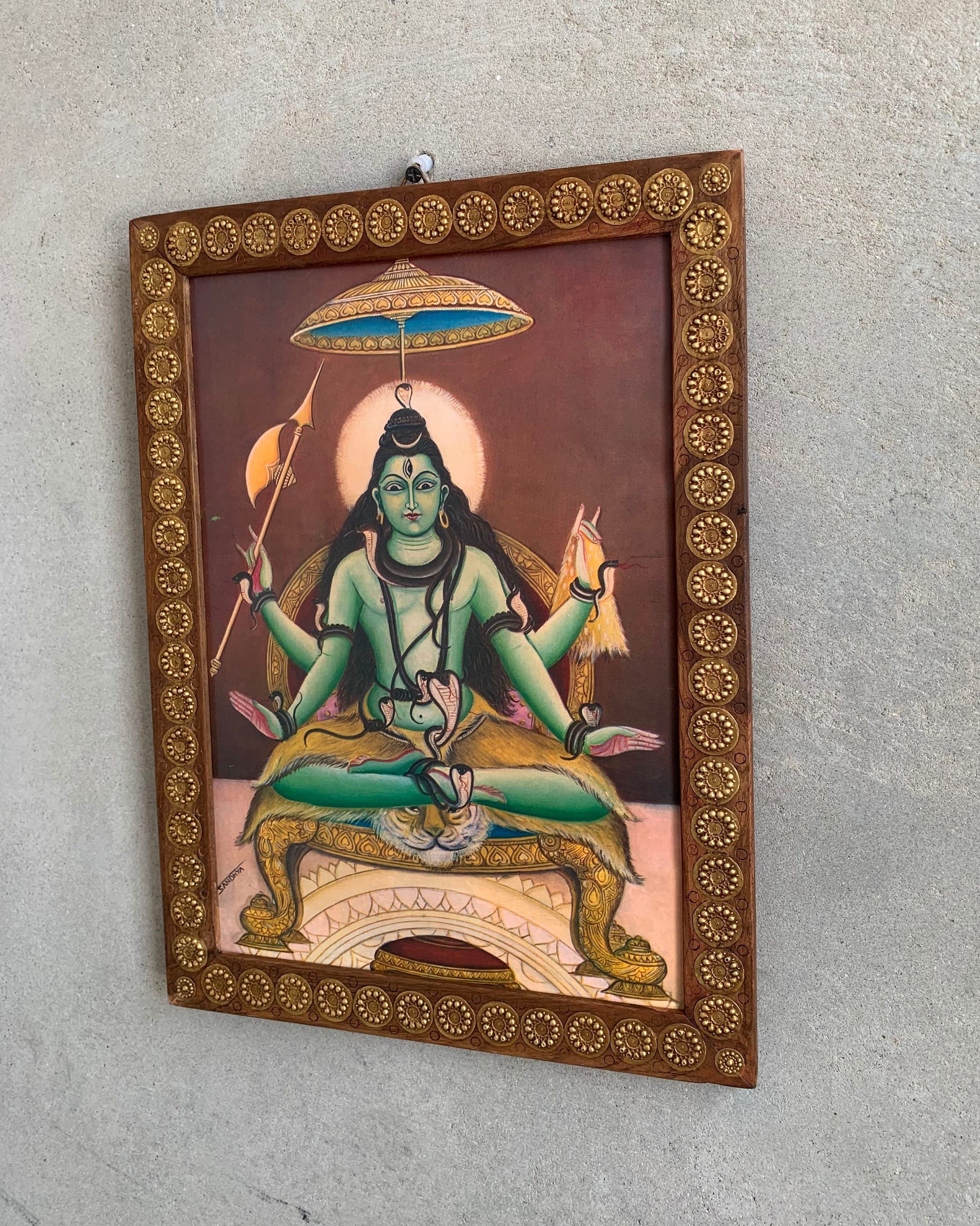 Old Vintage God Frame Shiva Photo Hindu God Picture Indian - Etsy