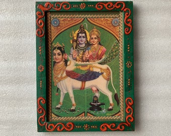 Shiva Parvati Photo Frame, Shiv Parvati Vivah/marriage Handmade Photo ...