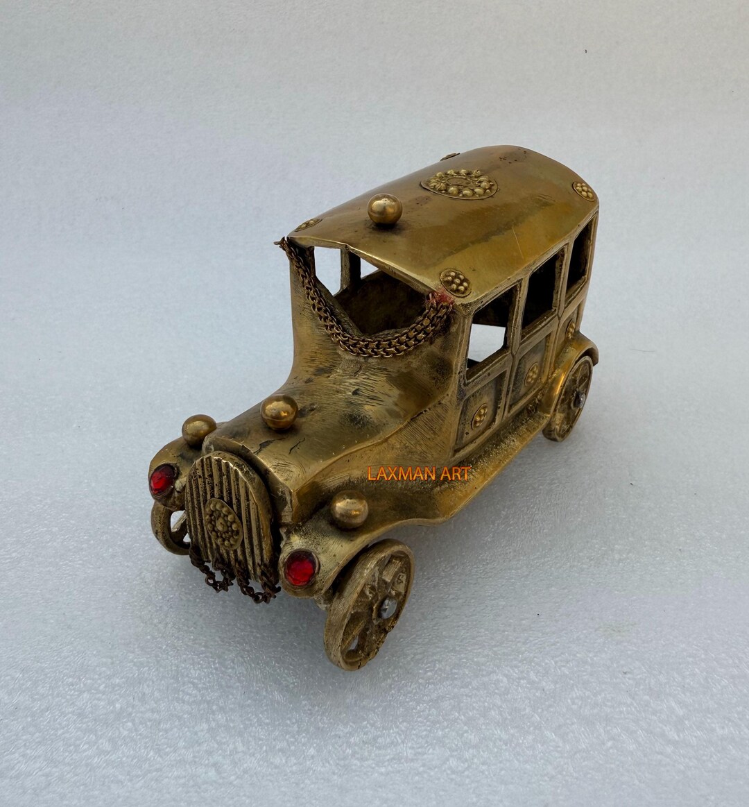 Vintage Brass Car Model: Handmade Indian Collectible Figurine - Etsy