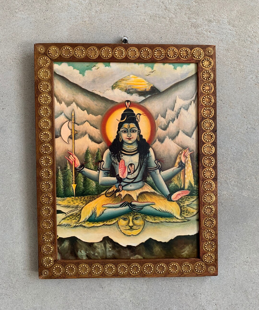 God Frame Shiva Photo Indian God Picture Frame Hindu Deities - Etsy UK
