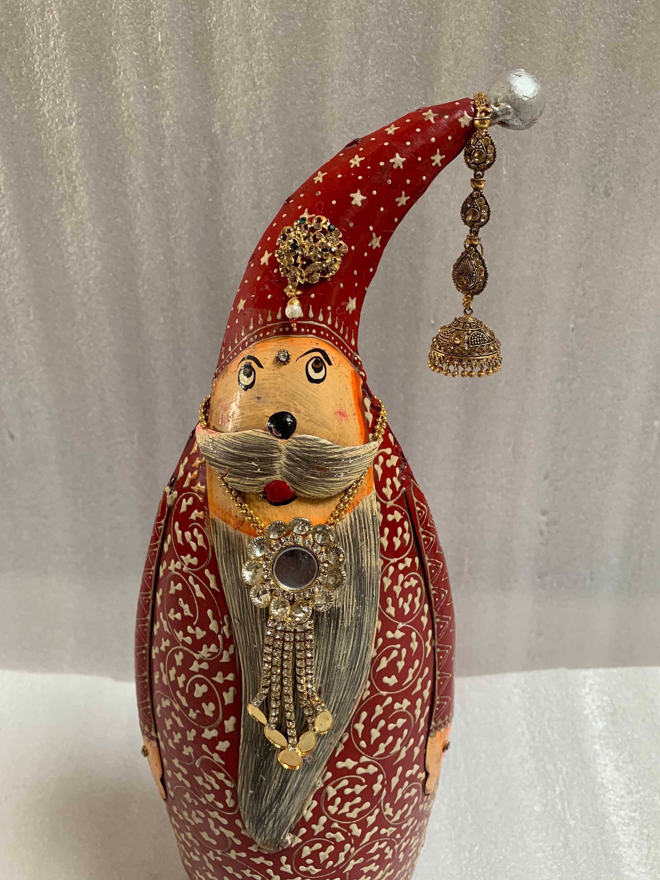 Santa Claus Statues Vintage Iron Santa Claus Hand Painted - Etsy