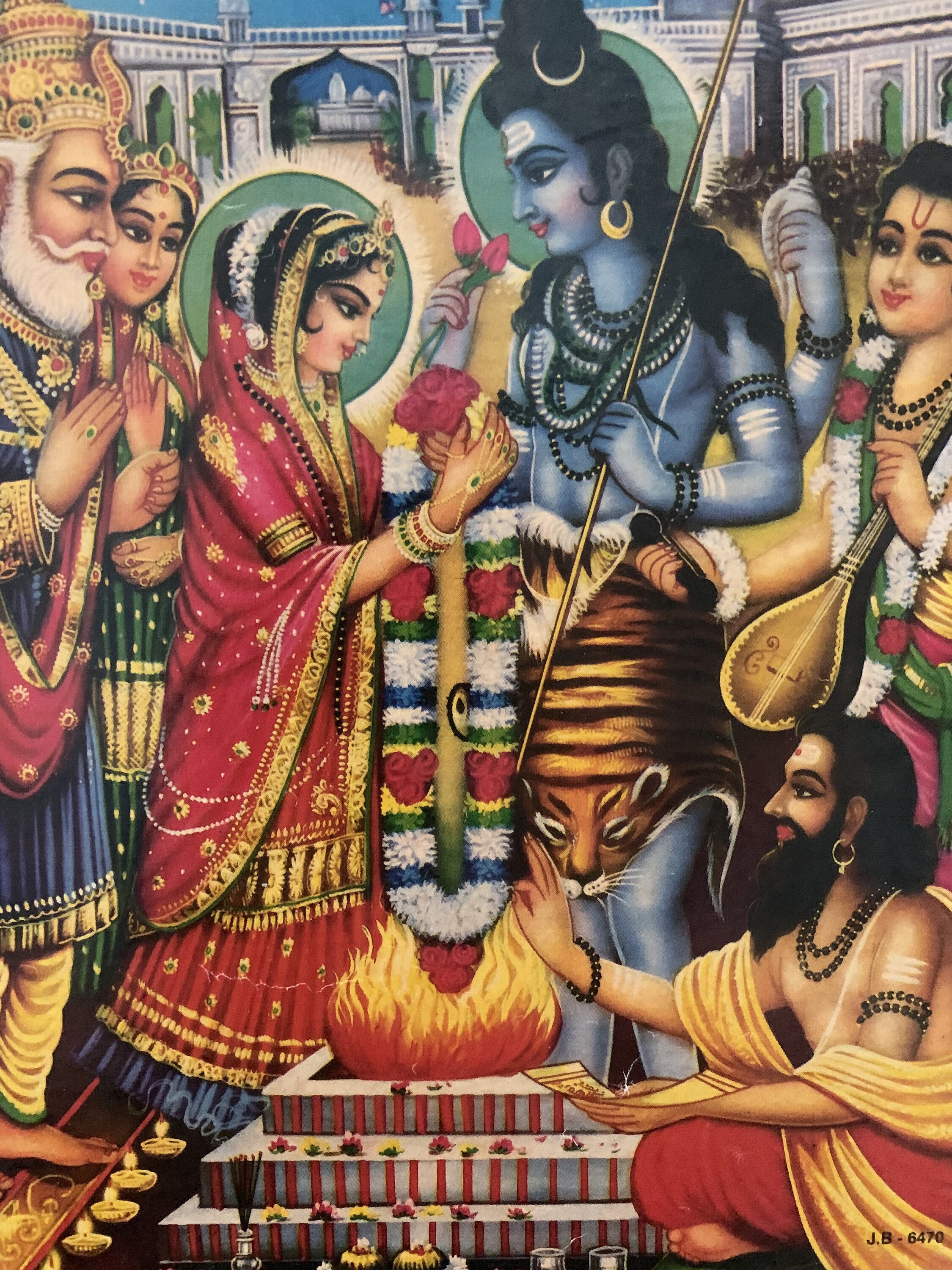 Shiva Parvati Photo Frame Shiv Parvati Vivah/marriage - Etsy