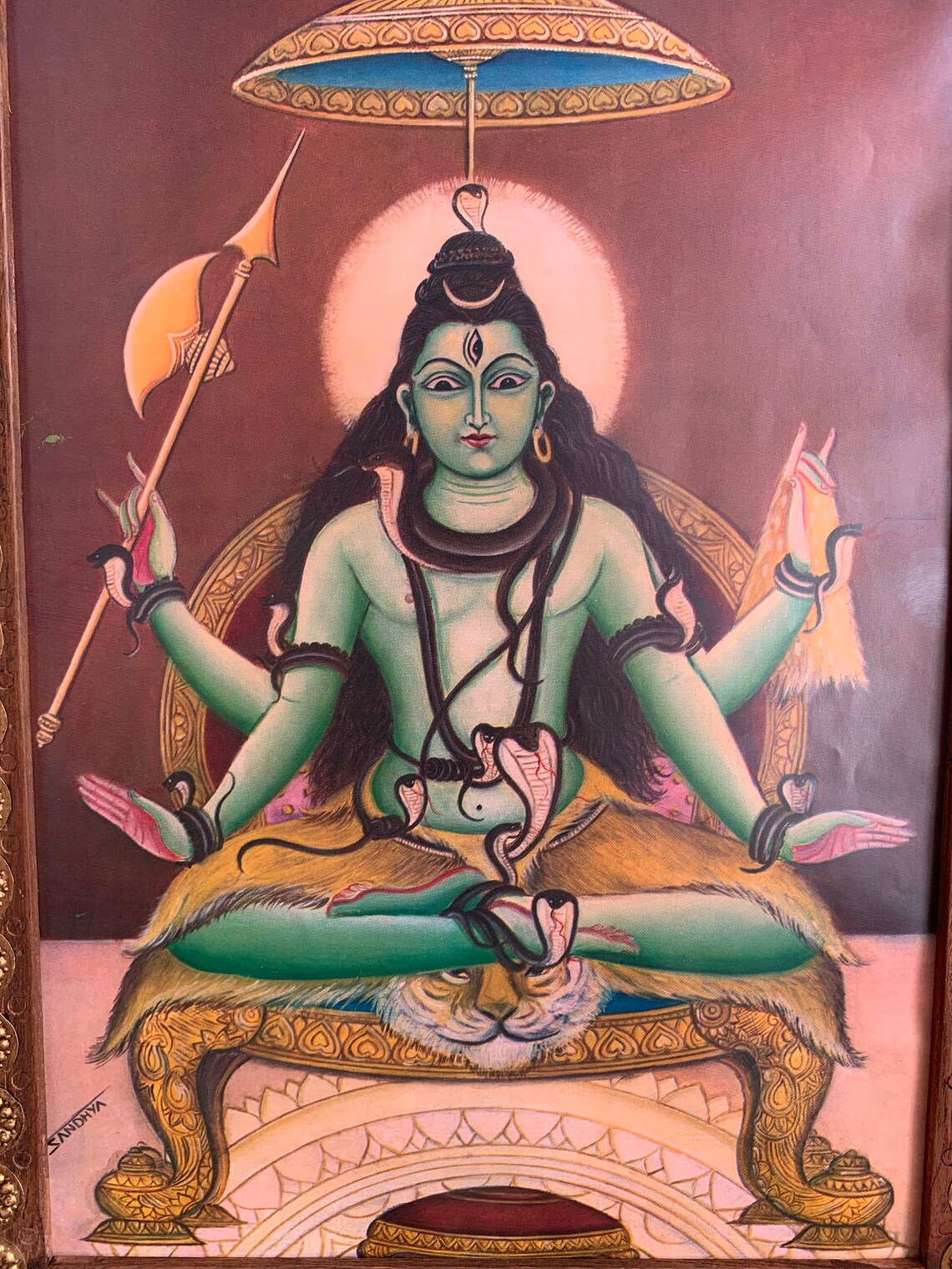 Old Vintage God Frame Shiva Photo Hindu God Picture Indian - Etsy