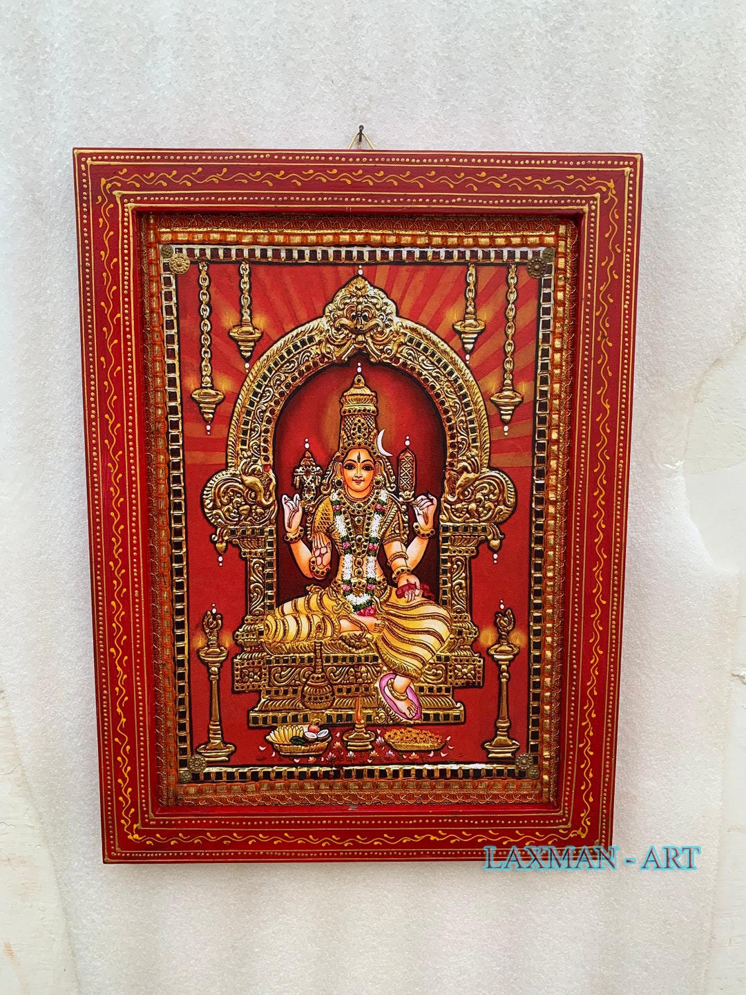 Indian God Photo, Baglamukhi Mata Photo Frame, Vintage Indian Gods ...