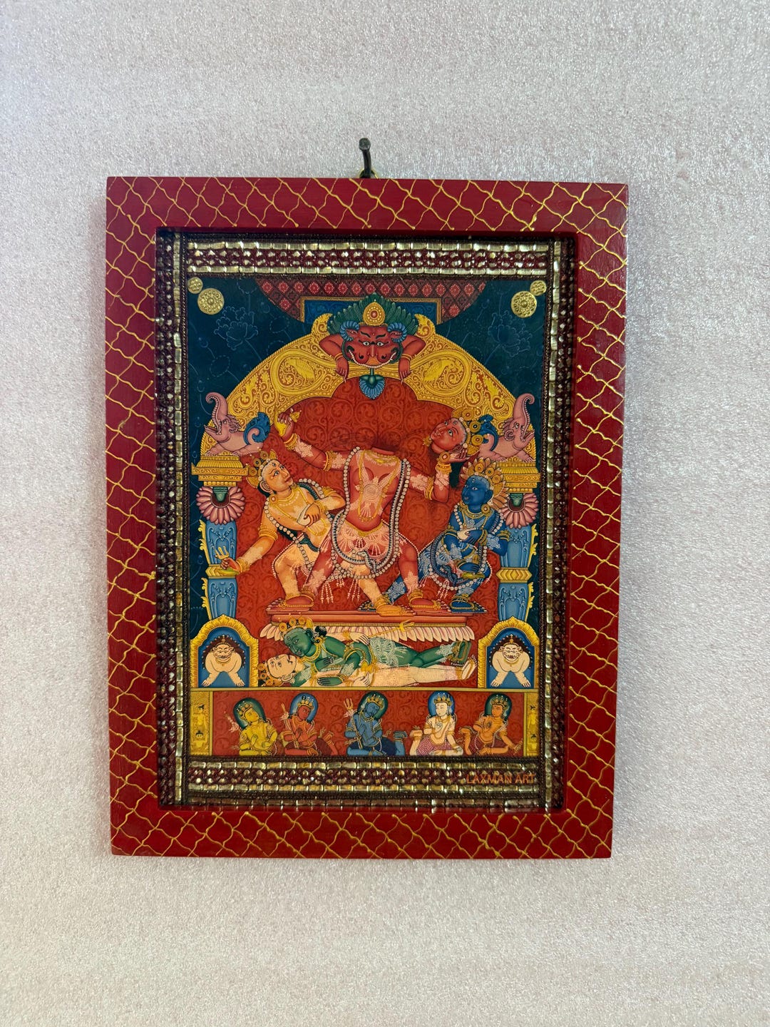 Vintage Chinnamasta Thangka Photo: Framed Hindu Goddess Art (9x12") - Etsy
