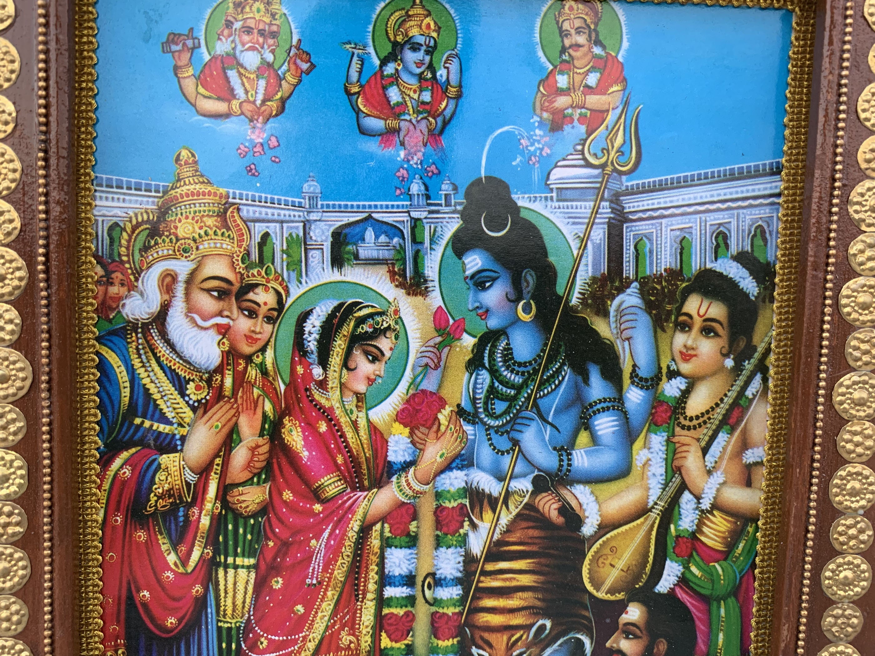 Shiva Parvati Photo Frame Shiv Parvati Vivah/marriage | Etsy