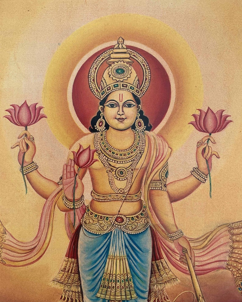 God Aryama Surya Photo Indian Hindu Gods Deities Vintage - Etsy
