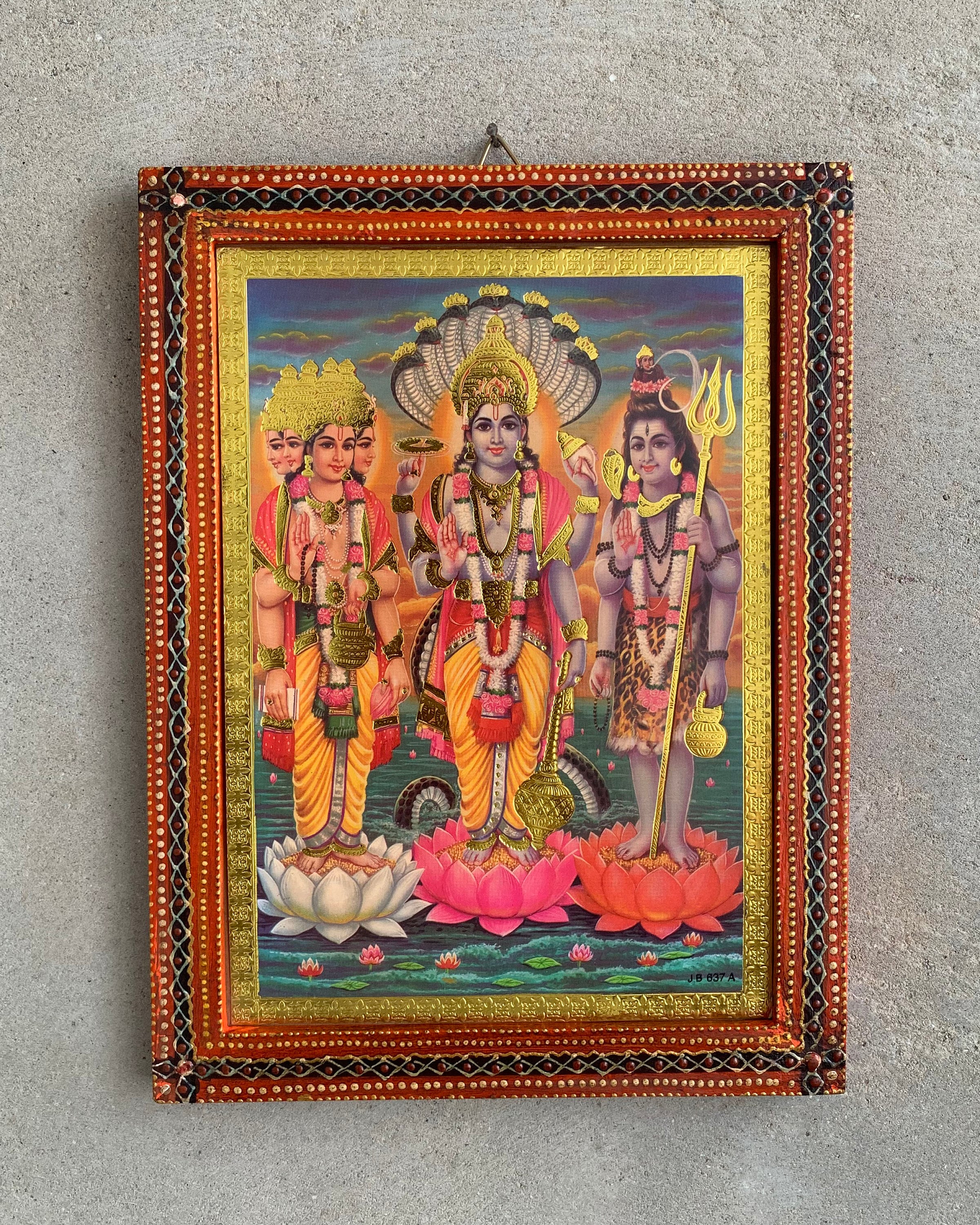 Brahma Vishnu Mahesh Painting