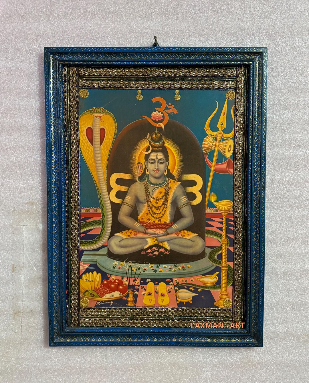 India God Frame, God Shiva Poster Frame, Hindu God Frame Devotional Art ...