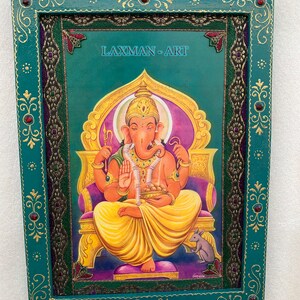 God Ganesha Vintage Photo Frame, Indian Deities Old Photo, Indian Gods ...