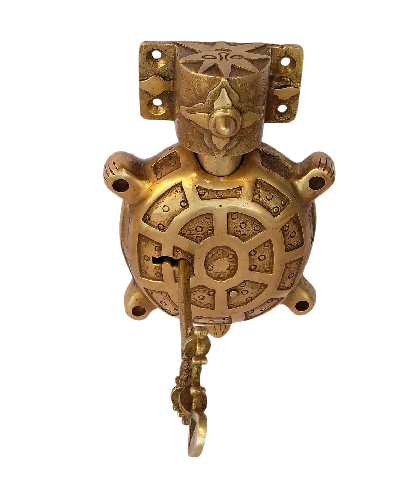 Brass Turtle Lock Tortoise lock Vintage Indian padlock | Etsy