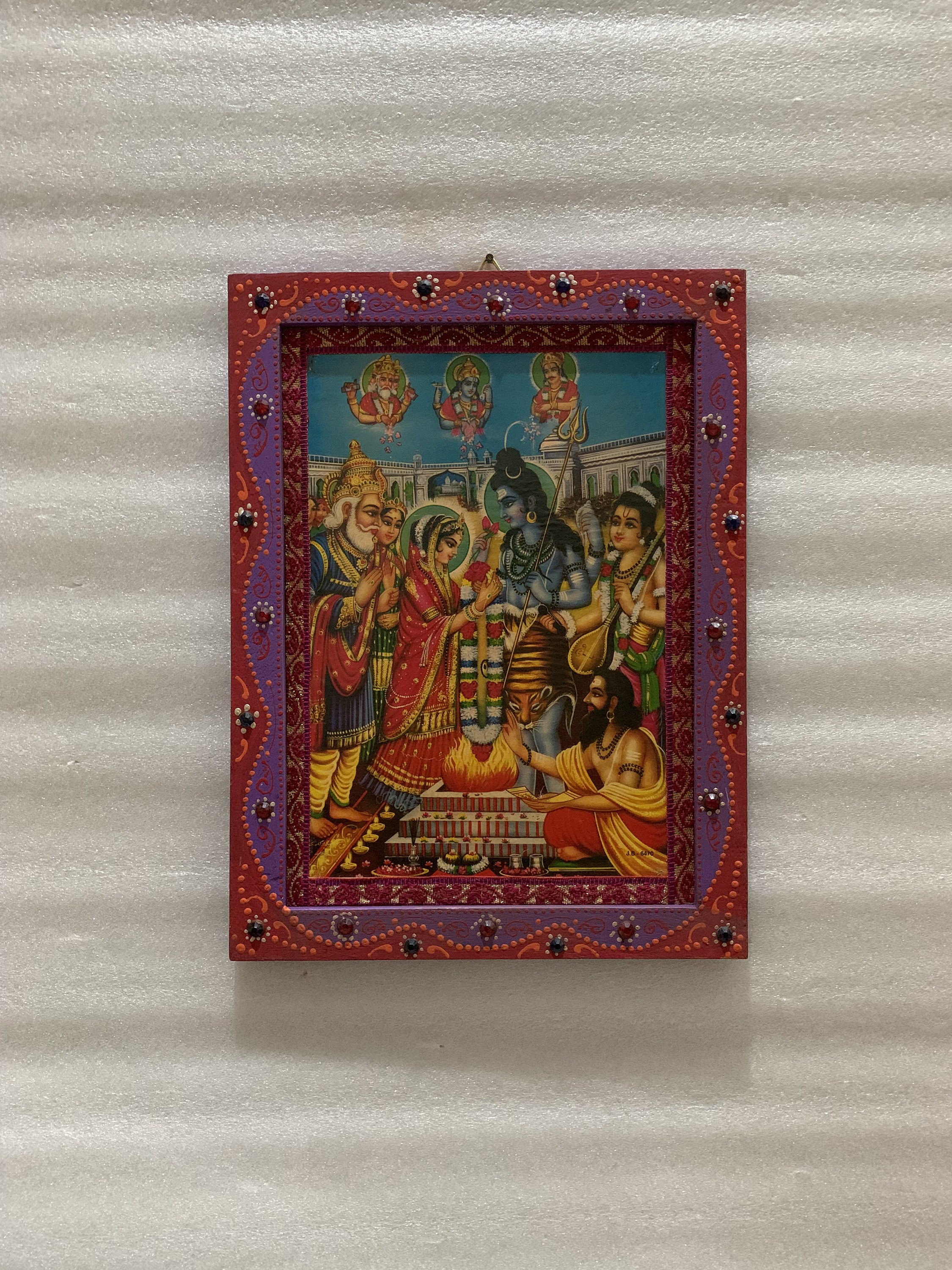 Shiva Parvati Photo Frame Shiv Parvati Vivah/marriage - Etsy