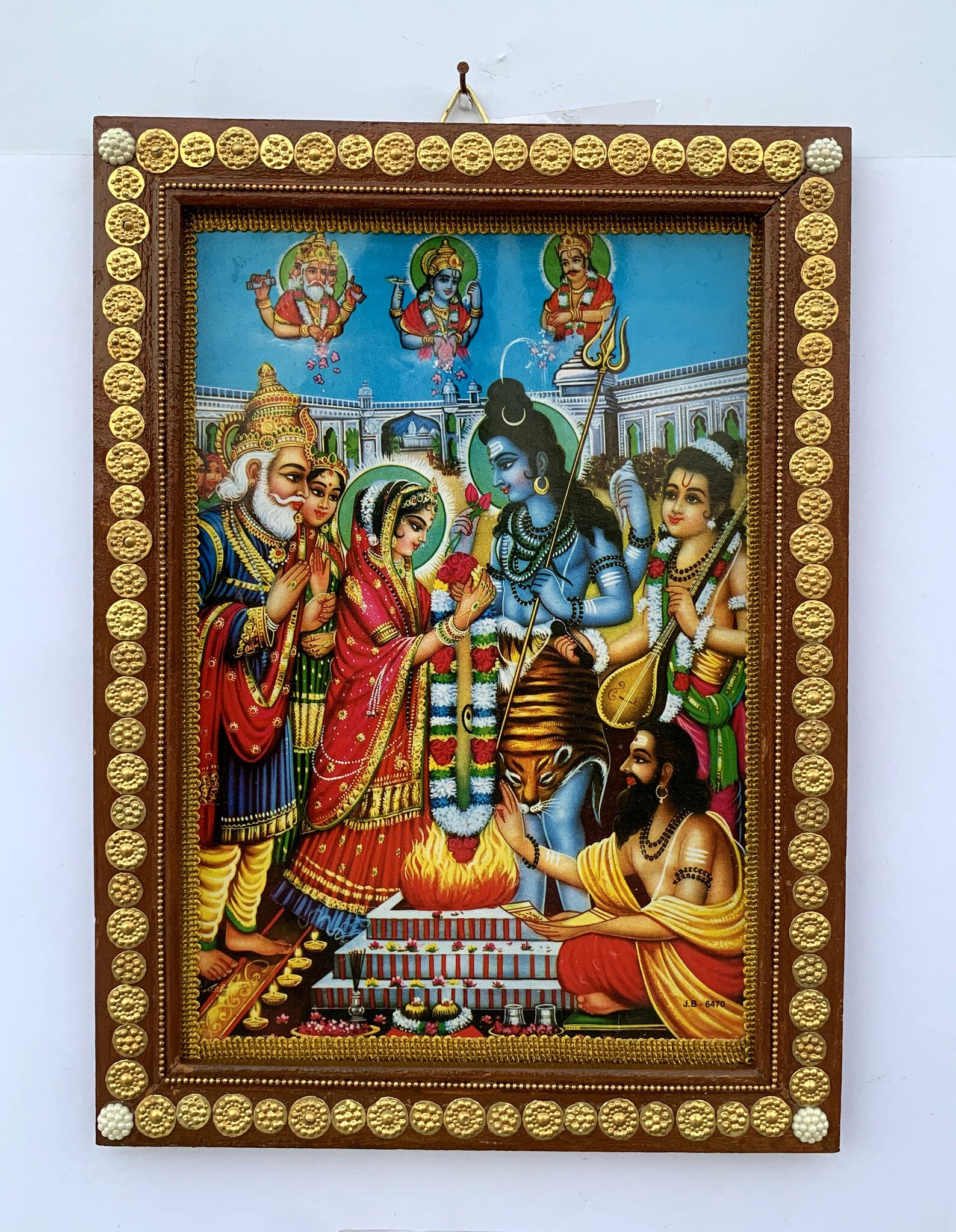 Shiva Parvati Photo Frame Shiv Parvati Vivah/marriage | Etsy