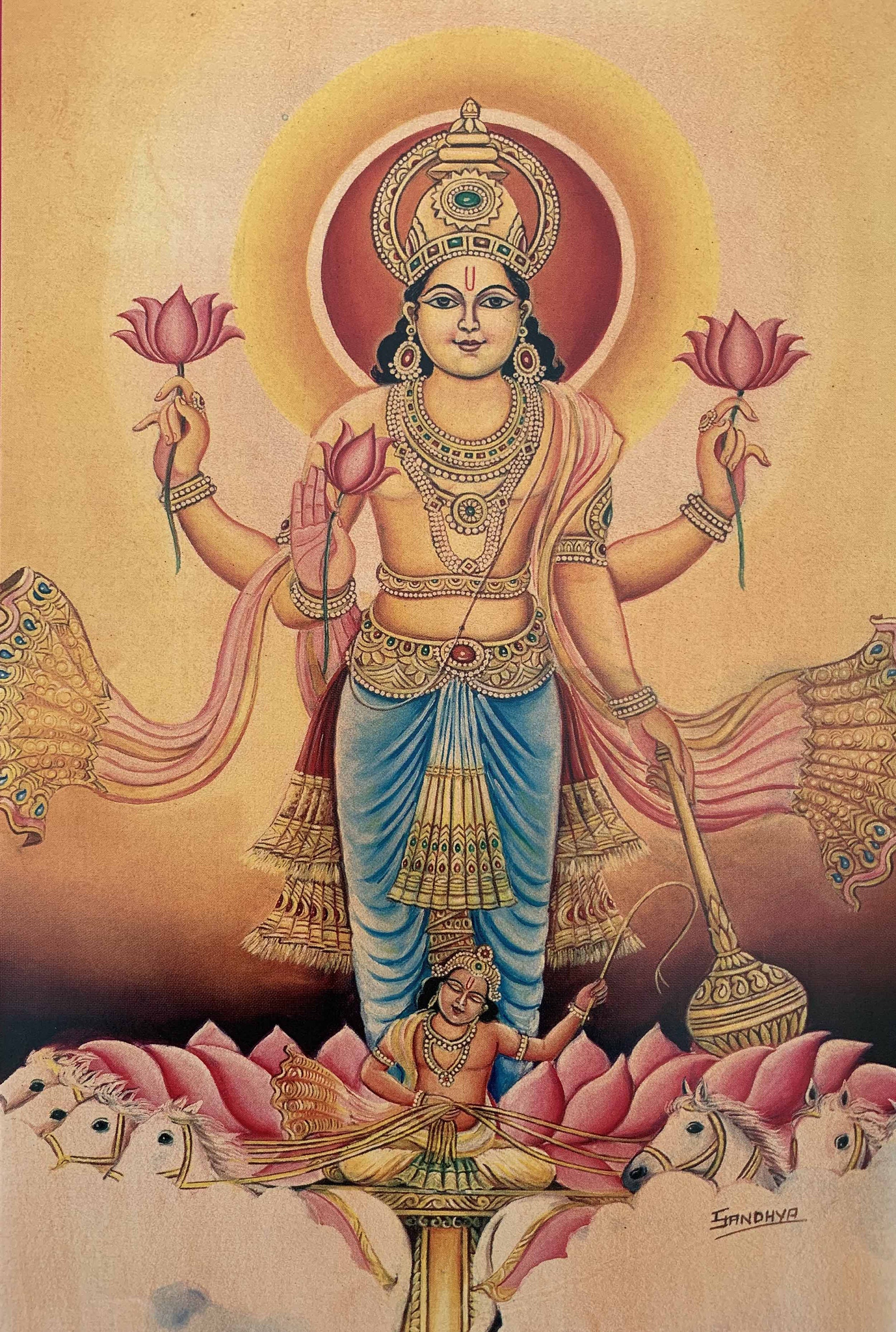 God Aryama Surya Photo Indian Hindu Gods Deities Vintage - Etsy