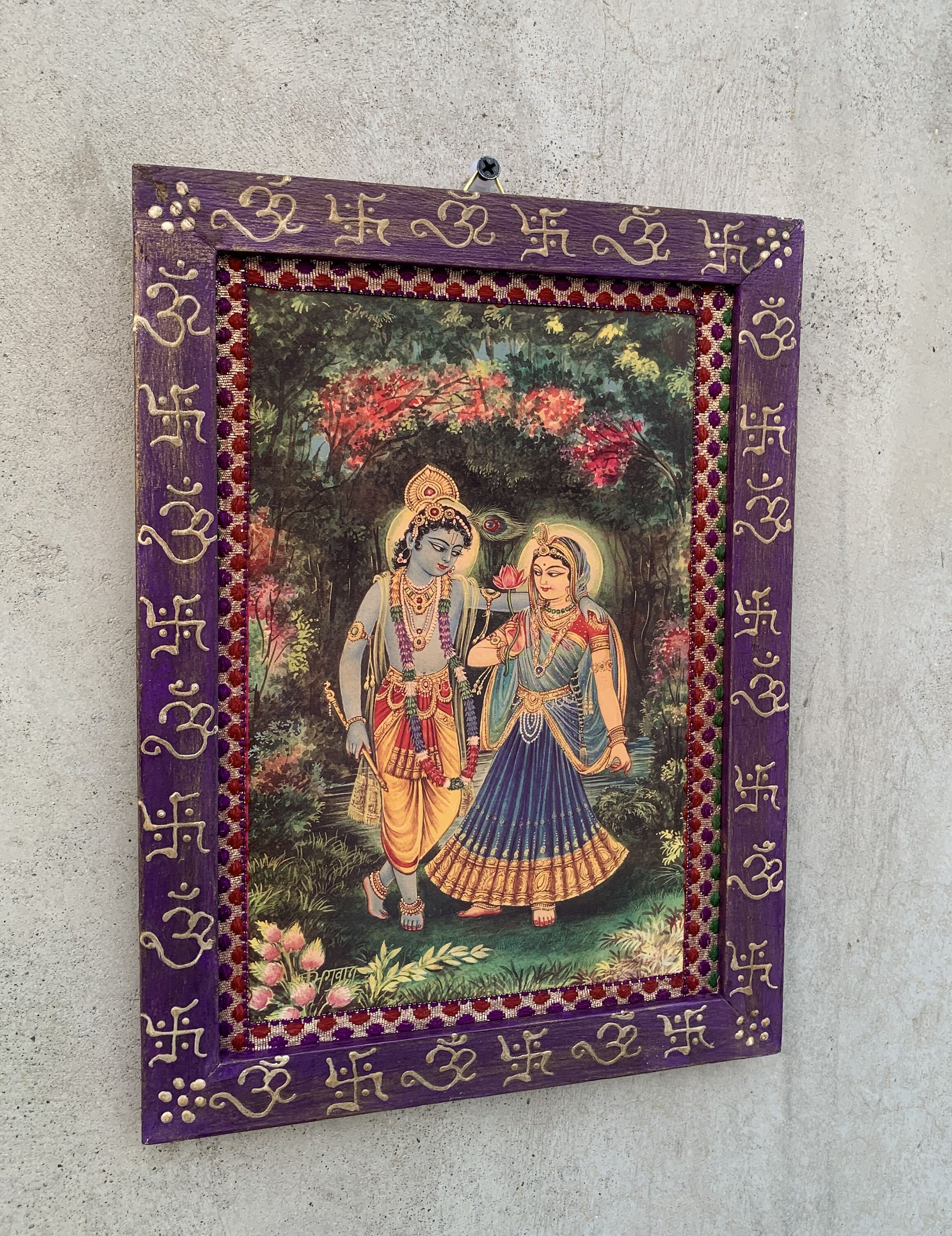 Radha Krishna Photo Frame Indian Deities Photo Indian God - Etsy
