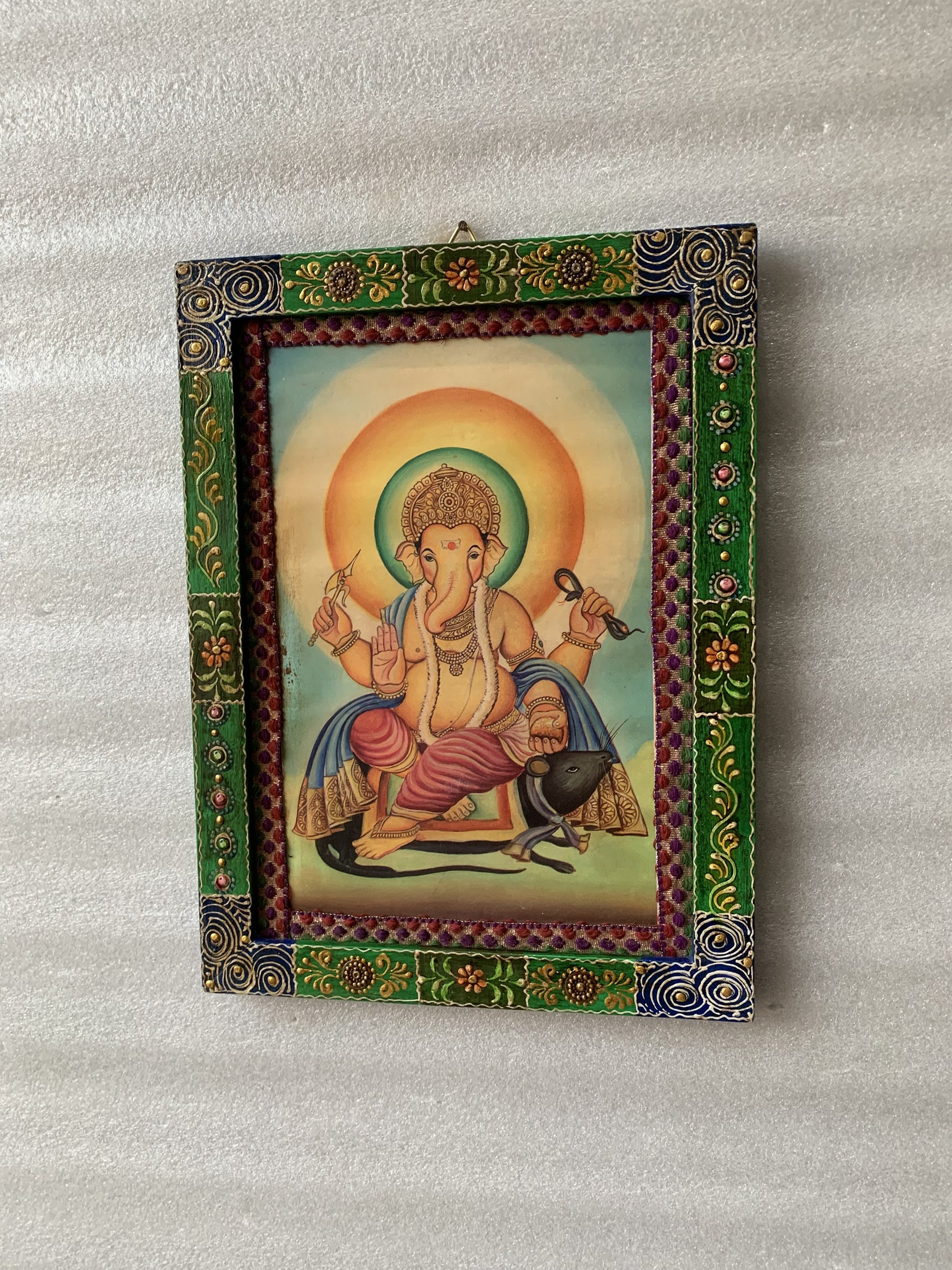 God Ganesha Vintage Photo Frame Indian Deities Old Photo - Etsy