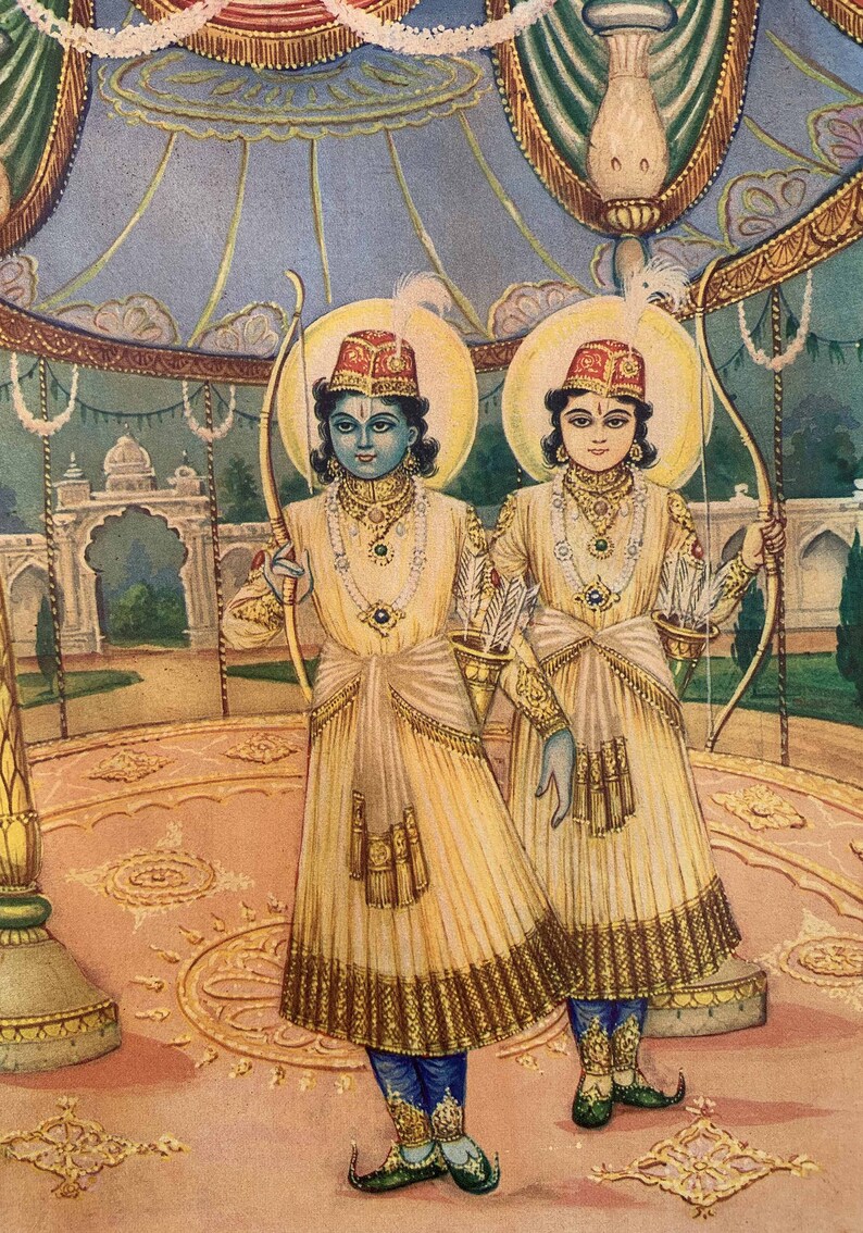 Bal Rama Lakshman Photo A Scene From Ayodhya Palace in the - Etsy Ireland