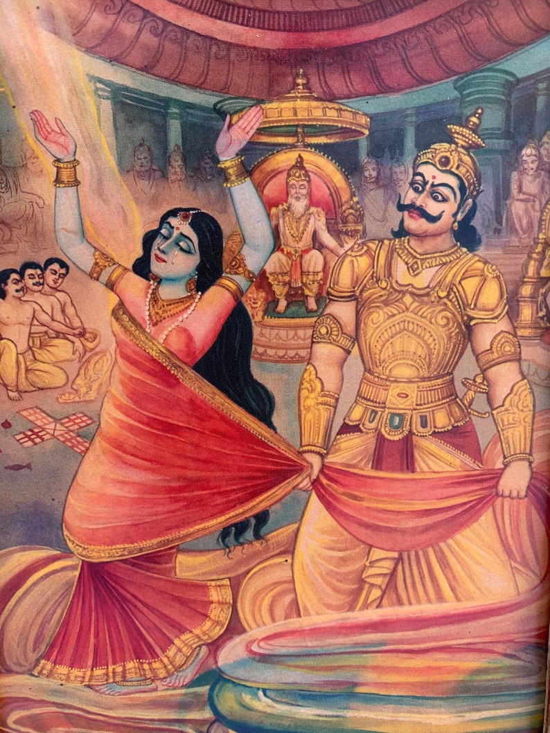 Draupadi Vastraharan by Duryodhana Famous Indian Mahabharat | Etsy