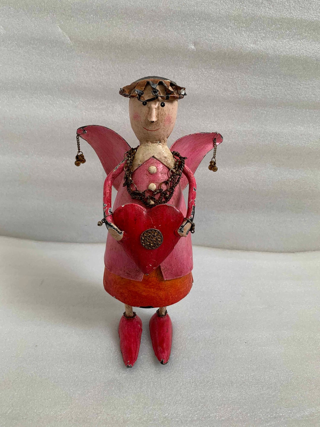 Metal Angel Figurines, Vintage Iron Angel Statue Sculpture for ...