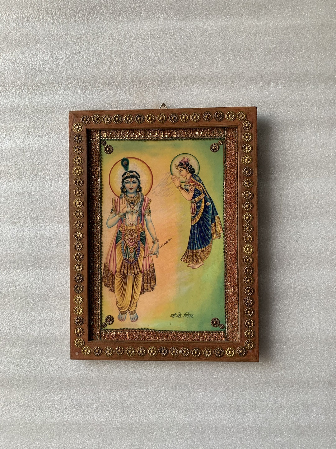Krishna Photo Frame, Krishna Vintage Photo, Indian Deities Photos ...