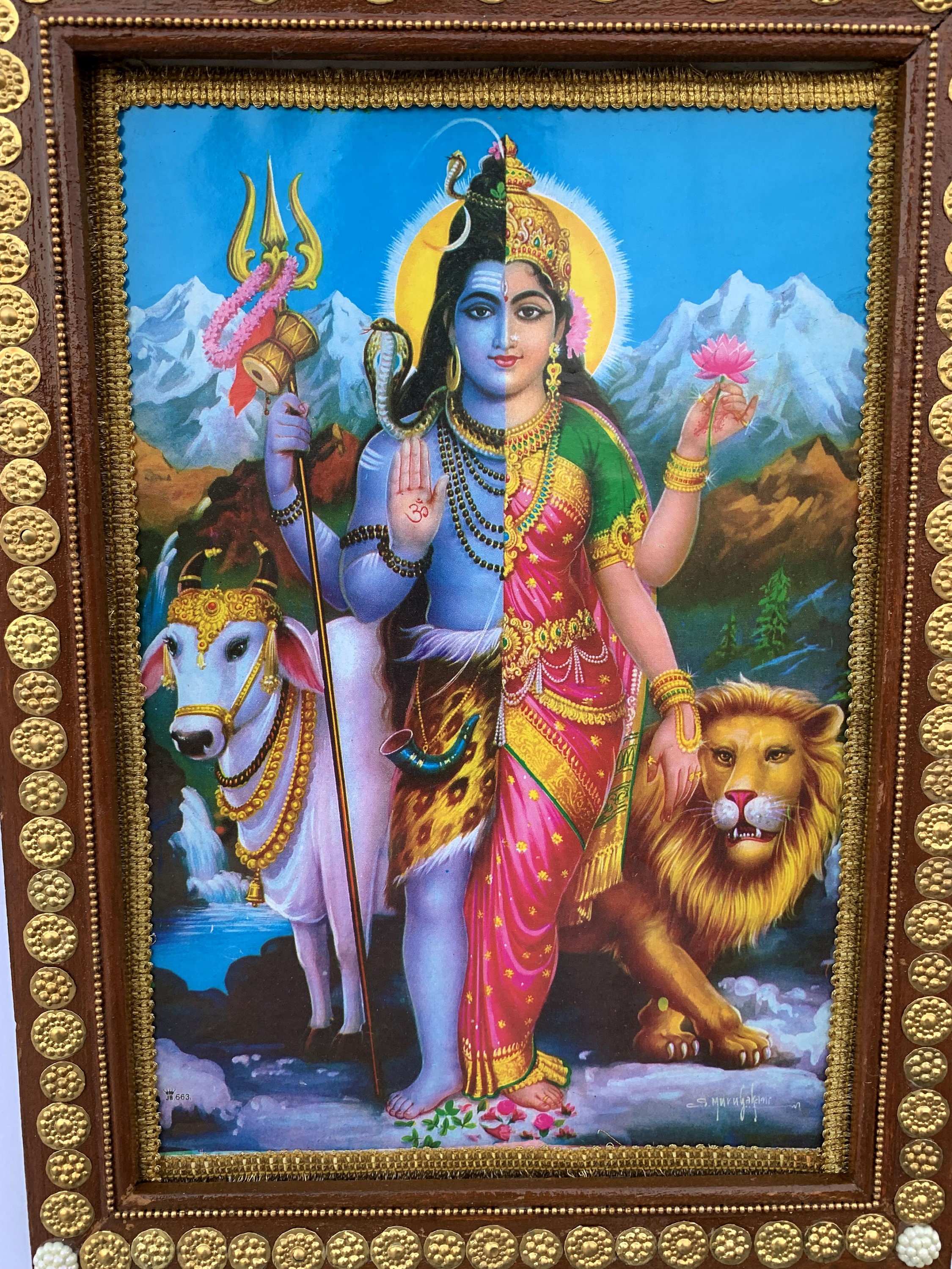 Shiva Parvati Photo Frame Ardhanari Handmade Photo Frame - Etsy UK