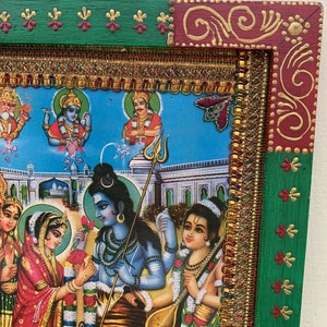 Shiva Parvati Photo Frame, Shiv Parvati Vivah/marriage Handmade Photo ...
