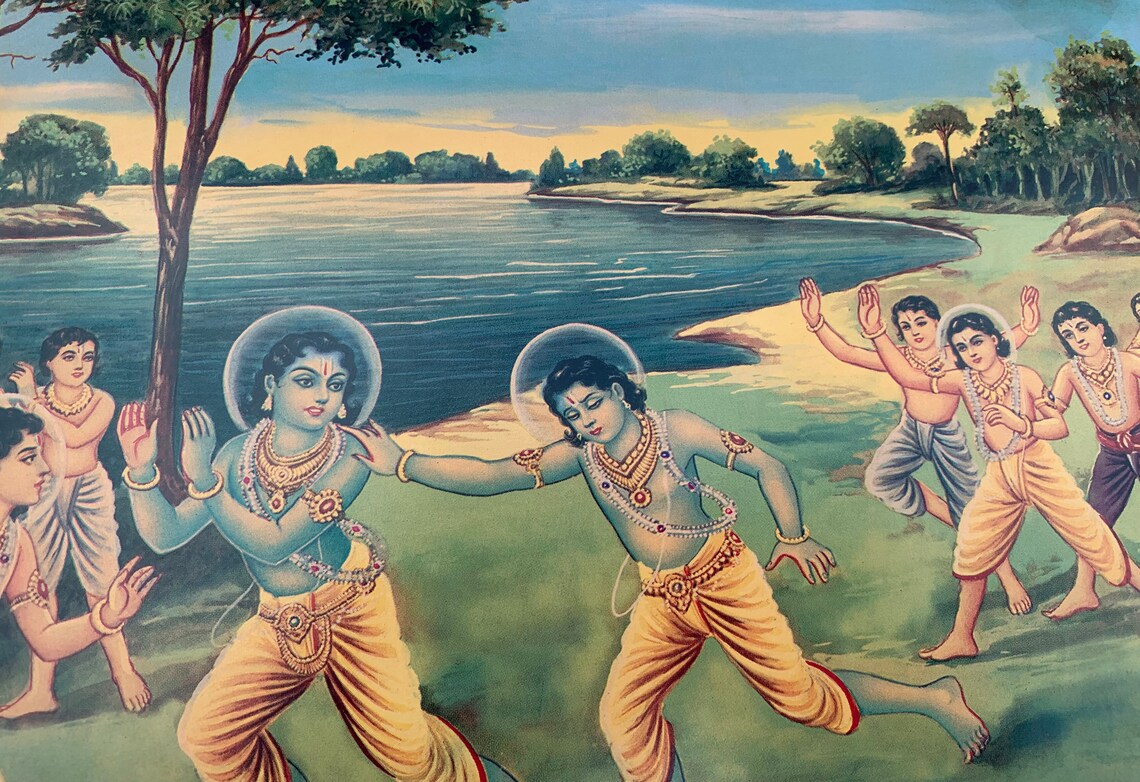 Rama Photo Frame Bal Rama With His Brothers Playing in a - Etsy