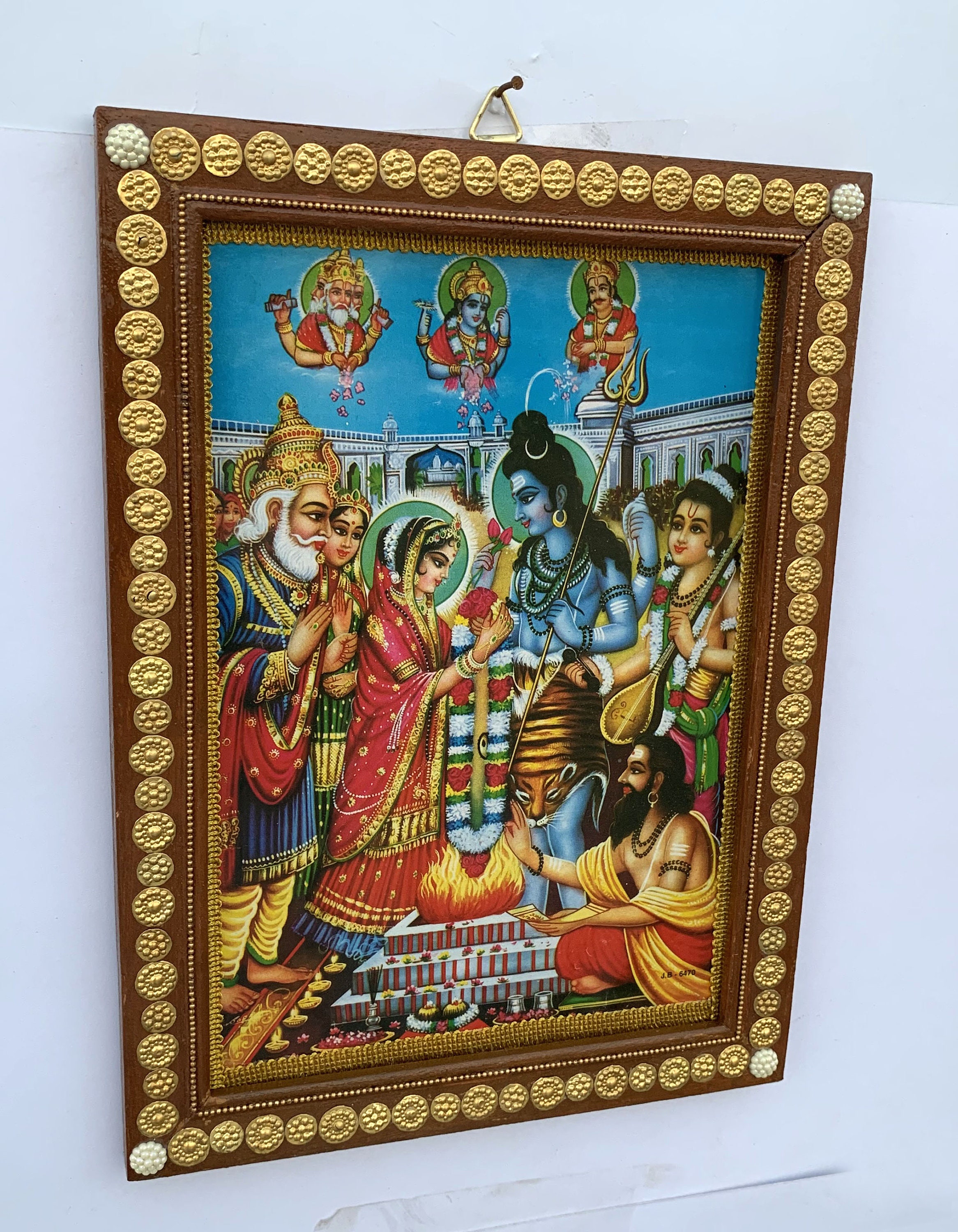 Shiva Parvati Photo Frame Shiv Parvati Vivah/marriage | Etsy