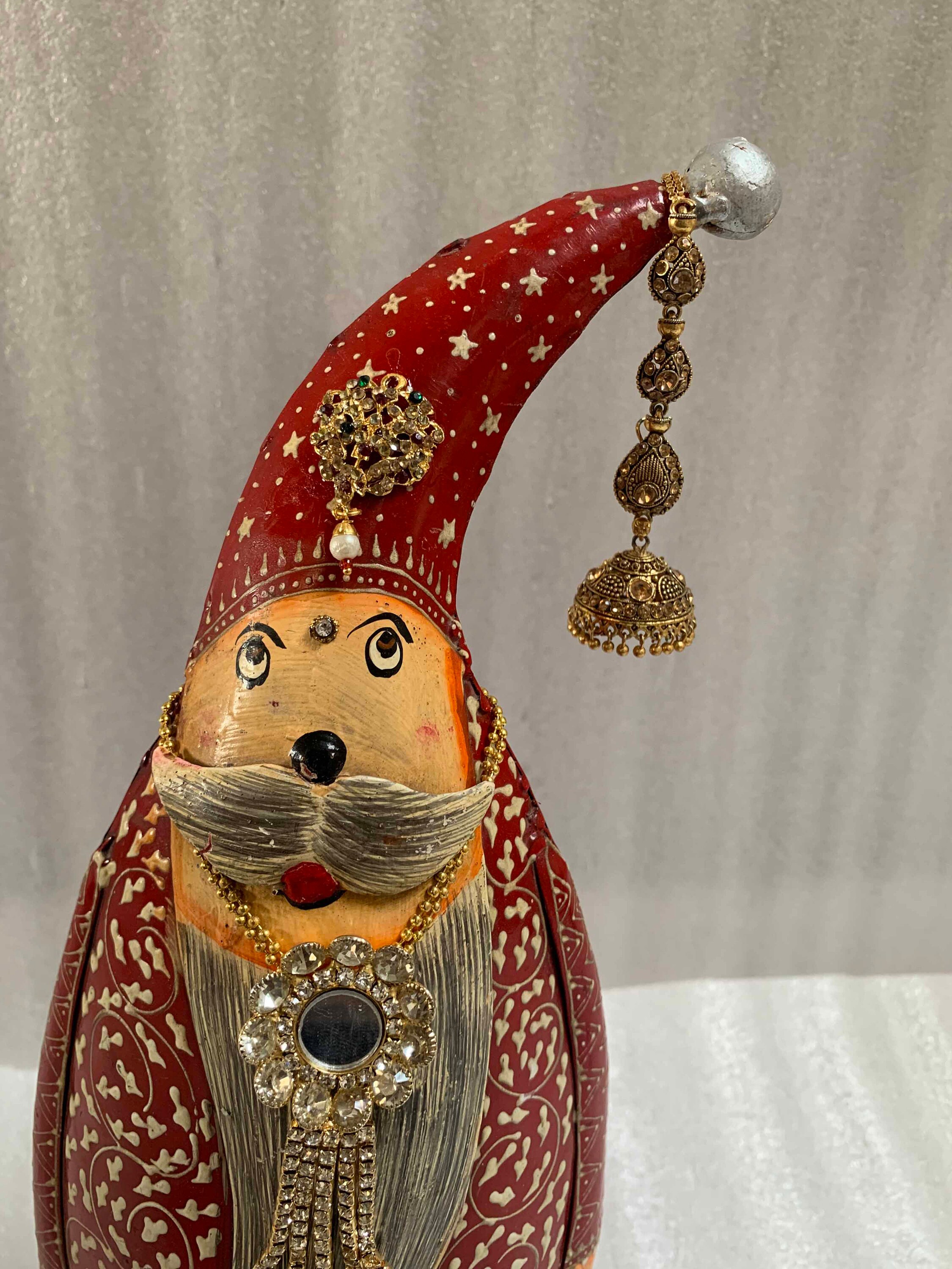 Santa Claus Statues Vintage Iron Santa Claus Hand Painted - Etsy
