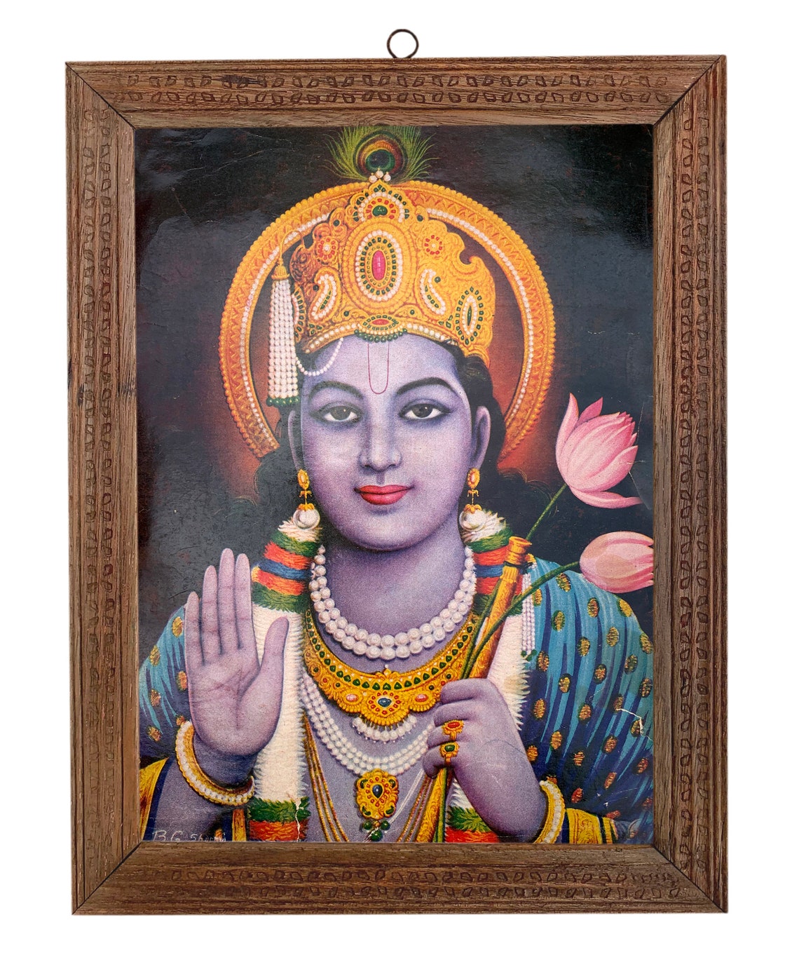 Lord Rama Photo Frame Bhagwan Ram Vintage Old Photo Indian - Etsy