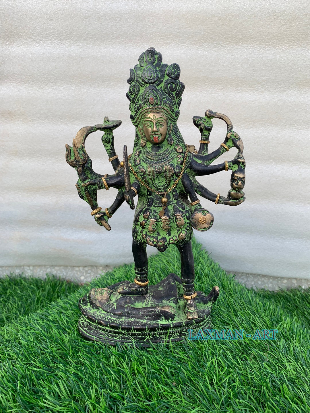 Brass Maha Kali Statue, Goddess Kali Maa Statue, Kalika, Mahakali ...