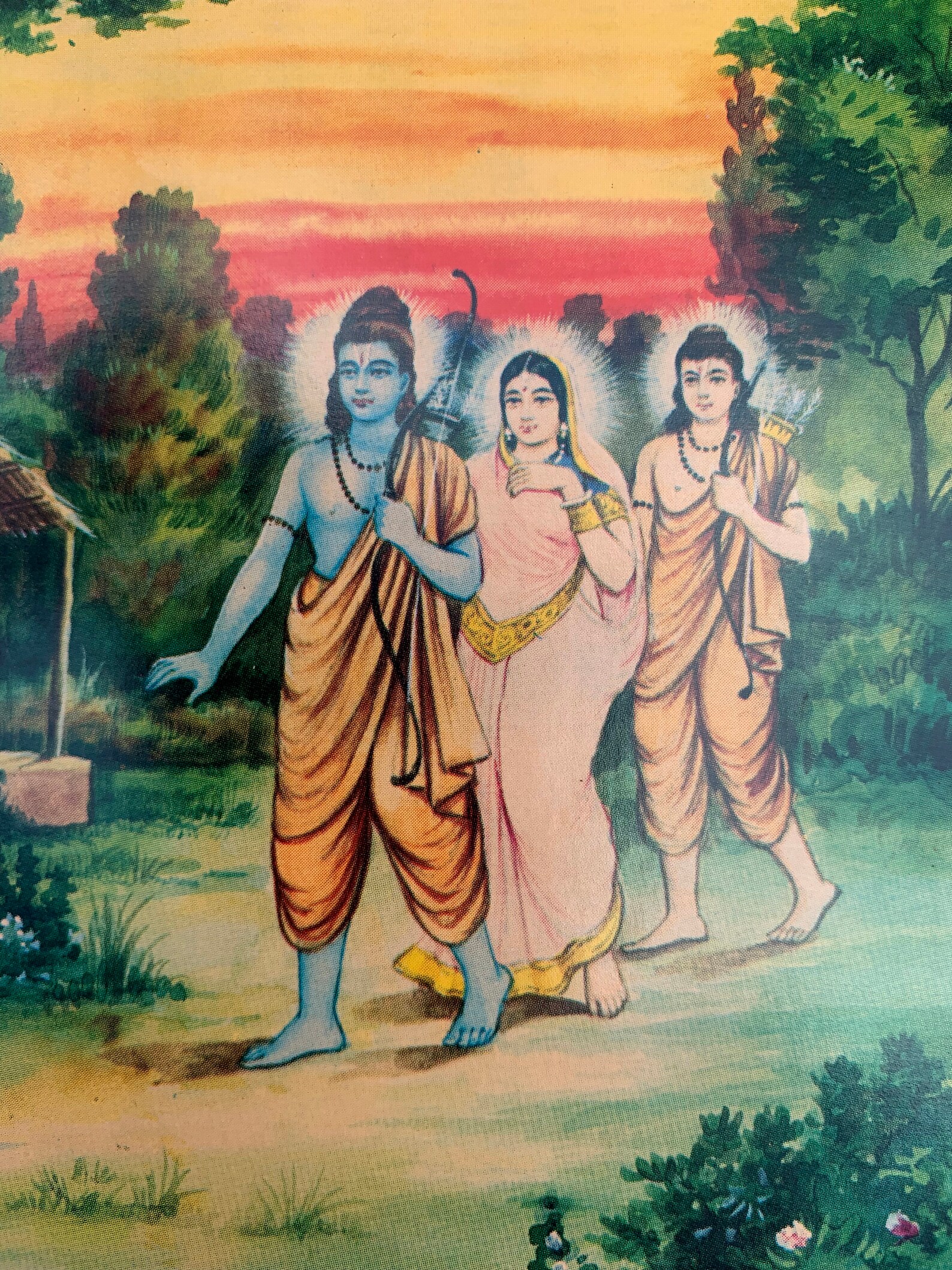 Ram Sita Laxman Photo Frame Rama Vanvas Photos Vintage | Etsy