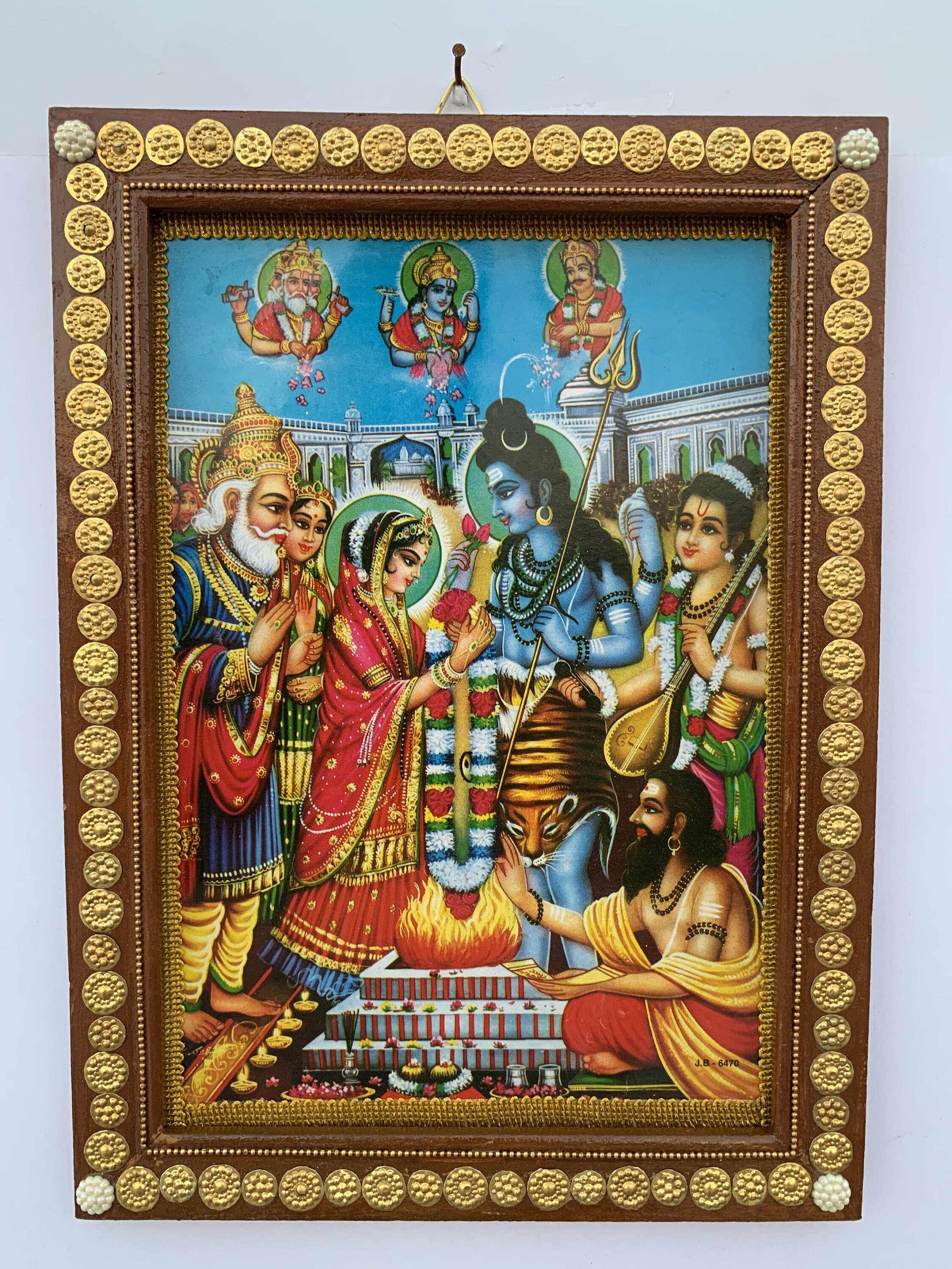 Shiva Parvati Photo Frame Shiv Parvati Vivah/marriage | Etsy