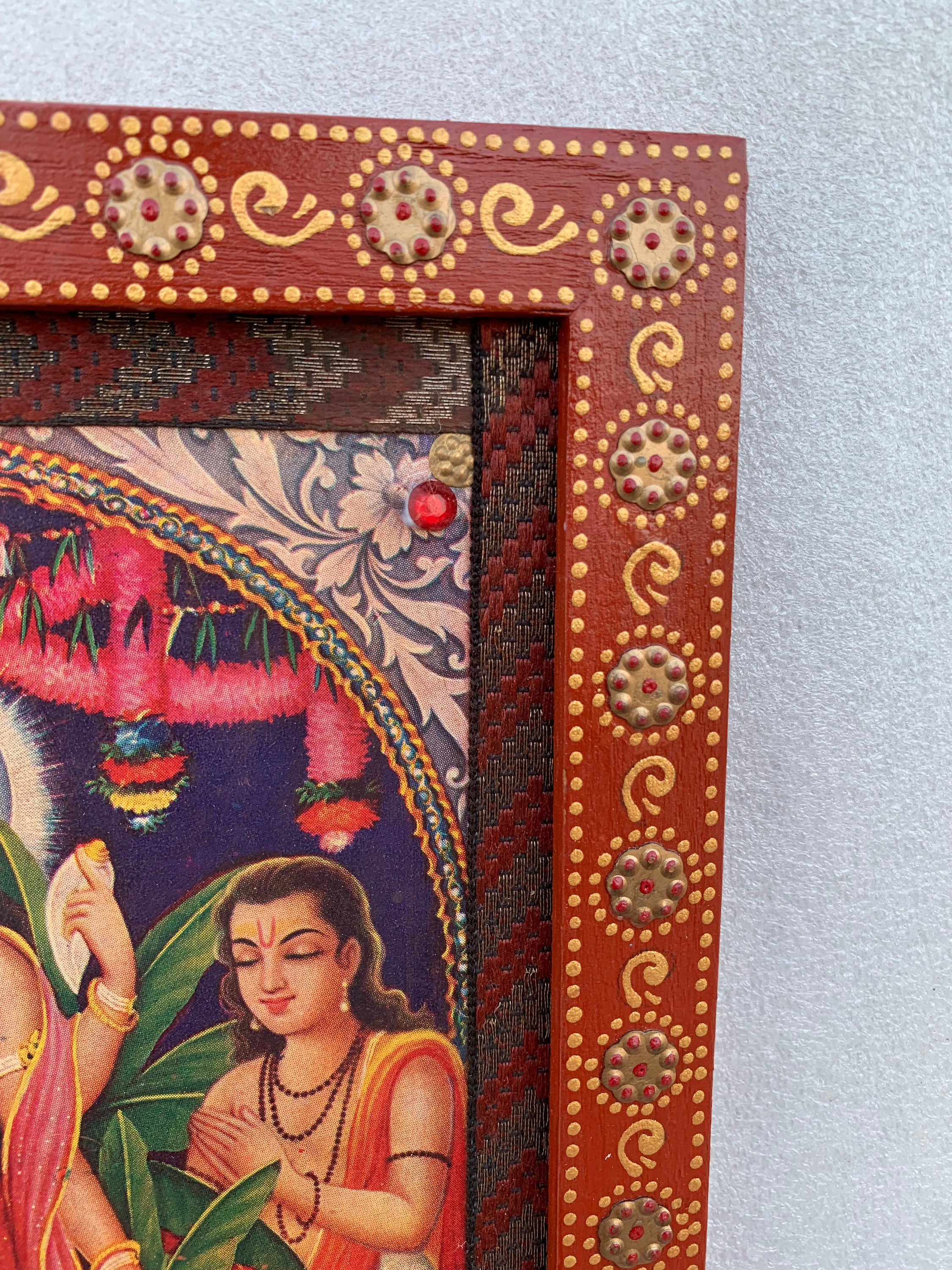 Vintage Lord Vishnu Photo A Frame of Satyanarayn God Pooja - Etsy