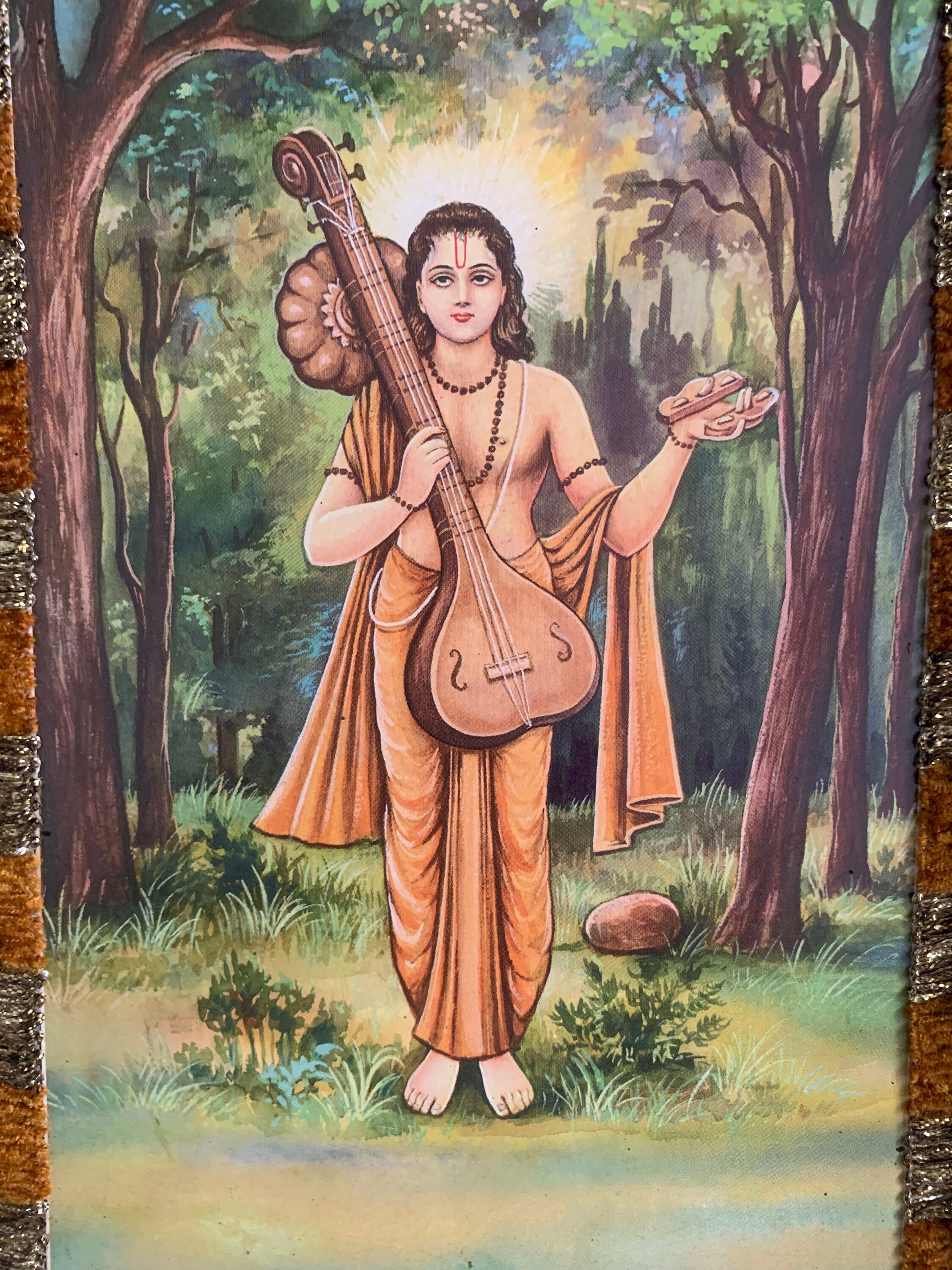Vintage Indian Frame Devrishi Narad Muni Photo Old Indian - Etsy
