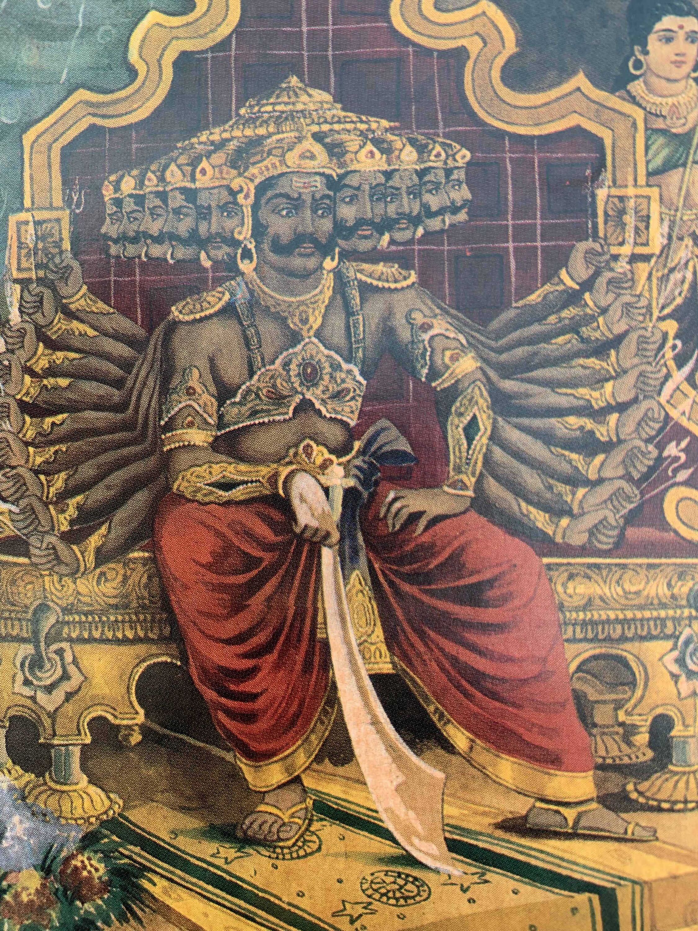 Ravan Sabha Photo A Scene From Ramayana Indian Gods Vintage | Etsy